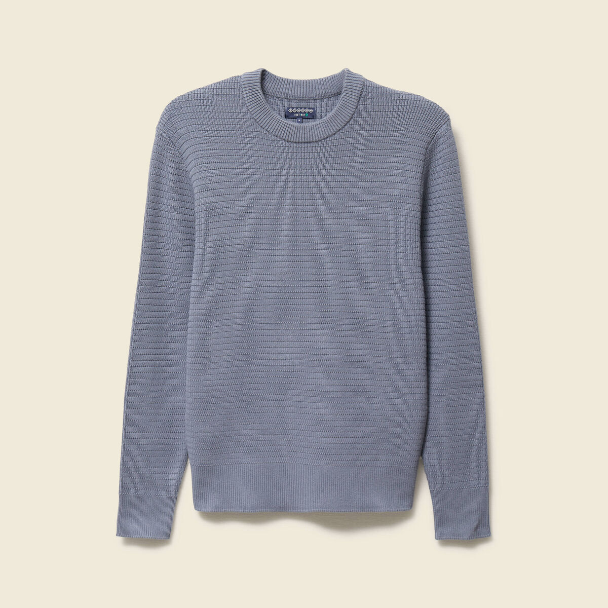 Pull col rond manches longues bleu gris homme | Vibs