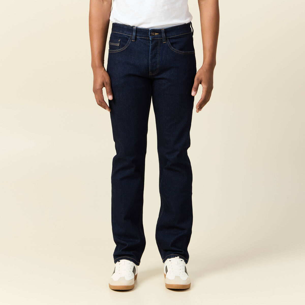 Jeans regular longueur 34 denim brut clean homme | Vibs