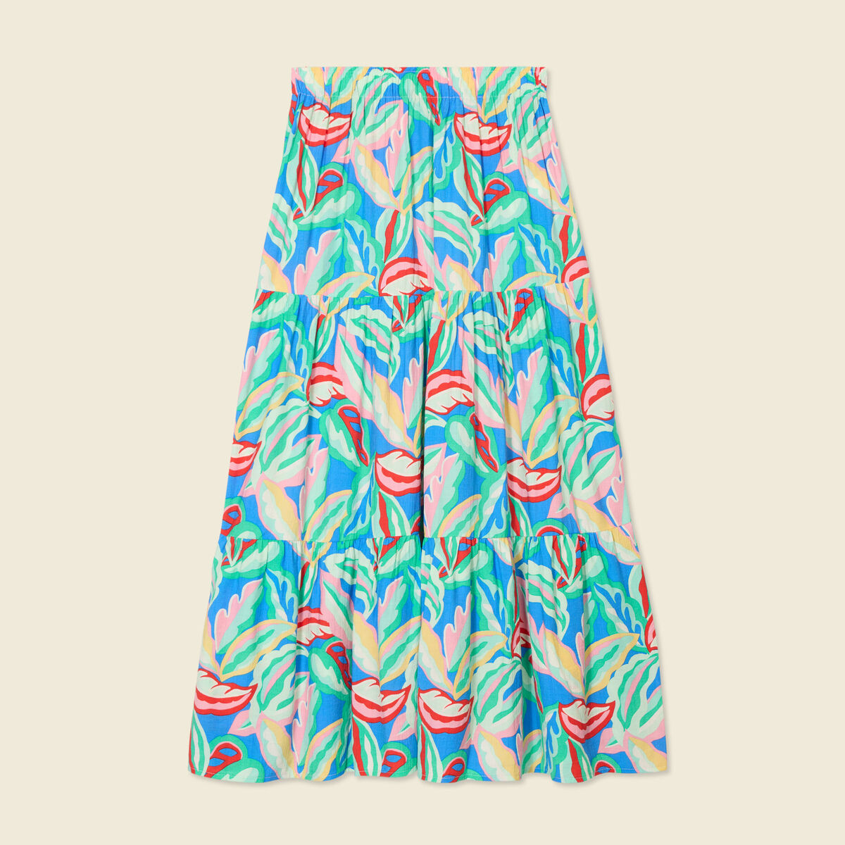 Jupe longue évasée multicolore femme | Vibs