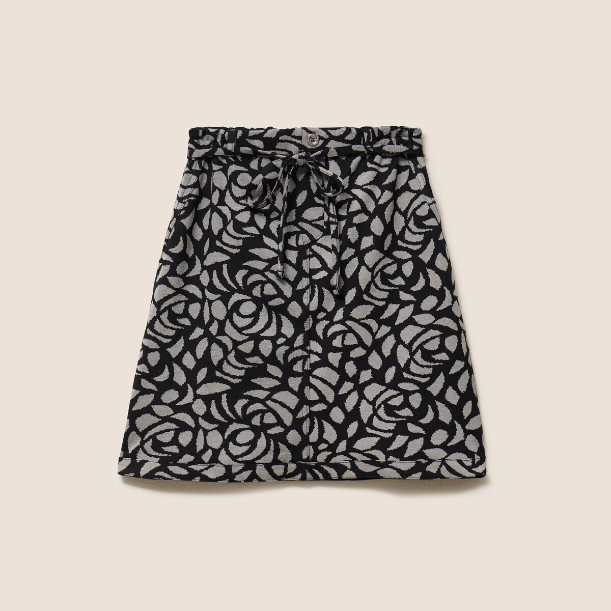 Jupe trapèze réversible noir femme | Vibs