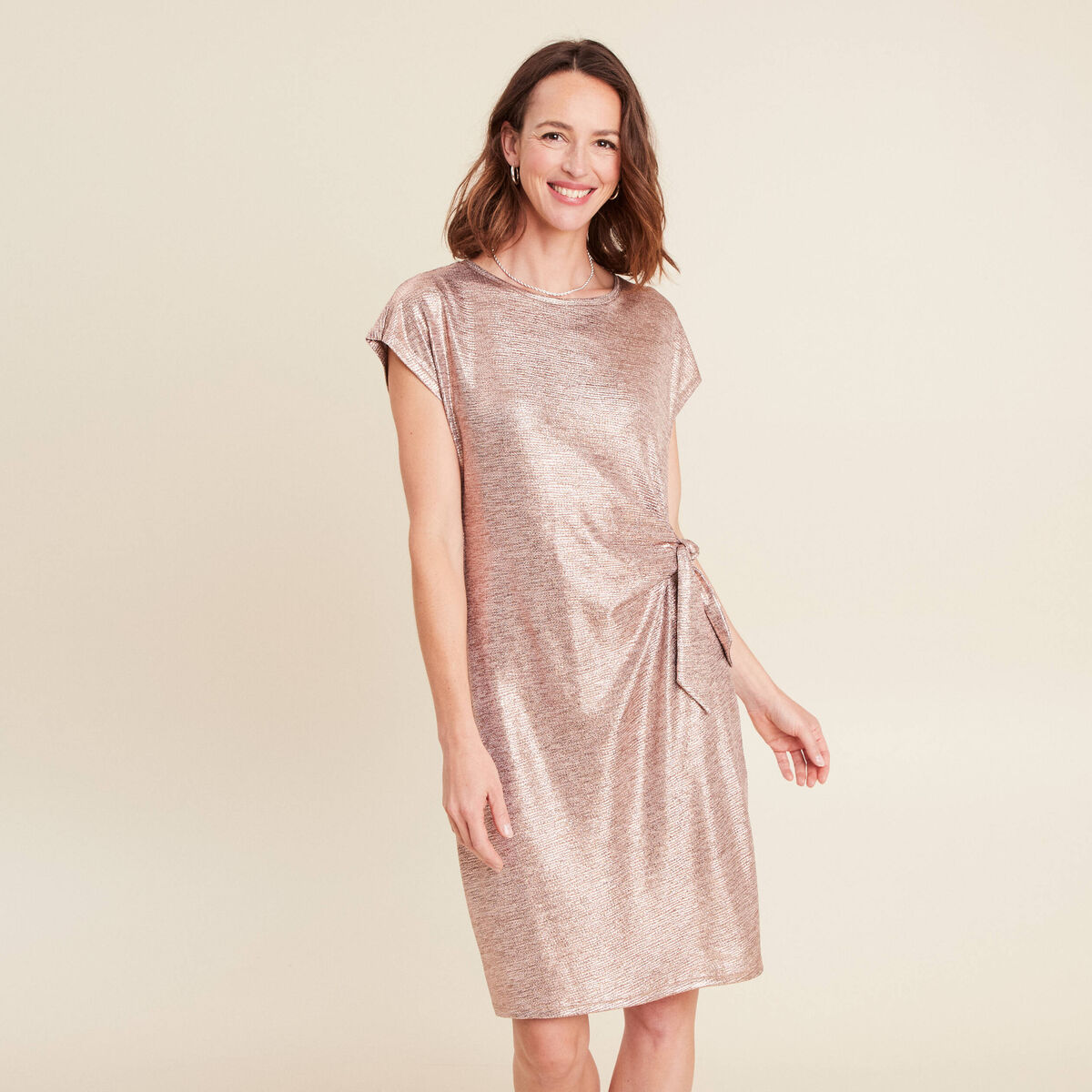 Robe ajustée courte rose femme | Vibs