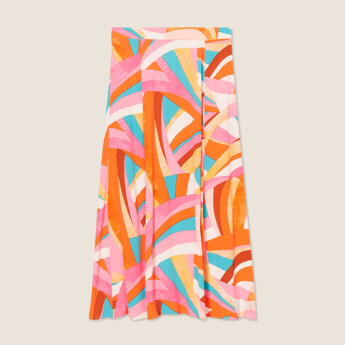 Jupe longue évasée multicolore femme | Vibs