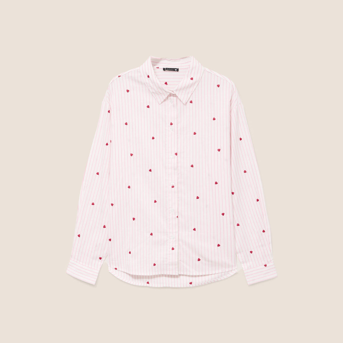 Chemise manches longues fluide rouge femme | Vibs