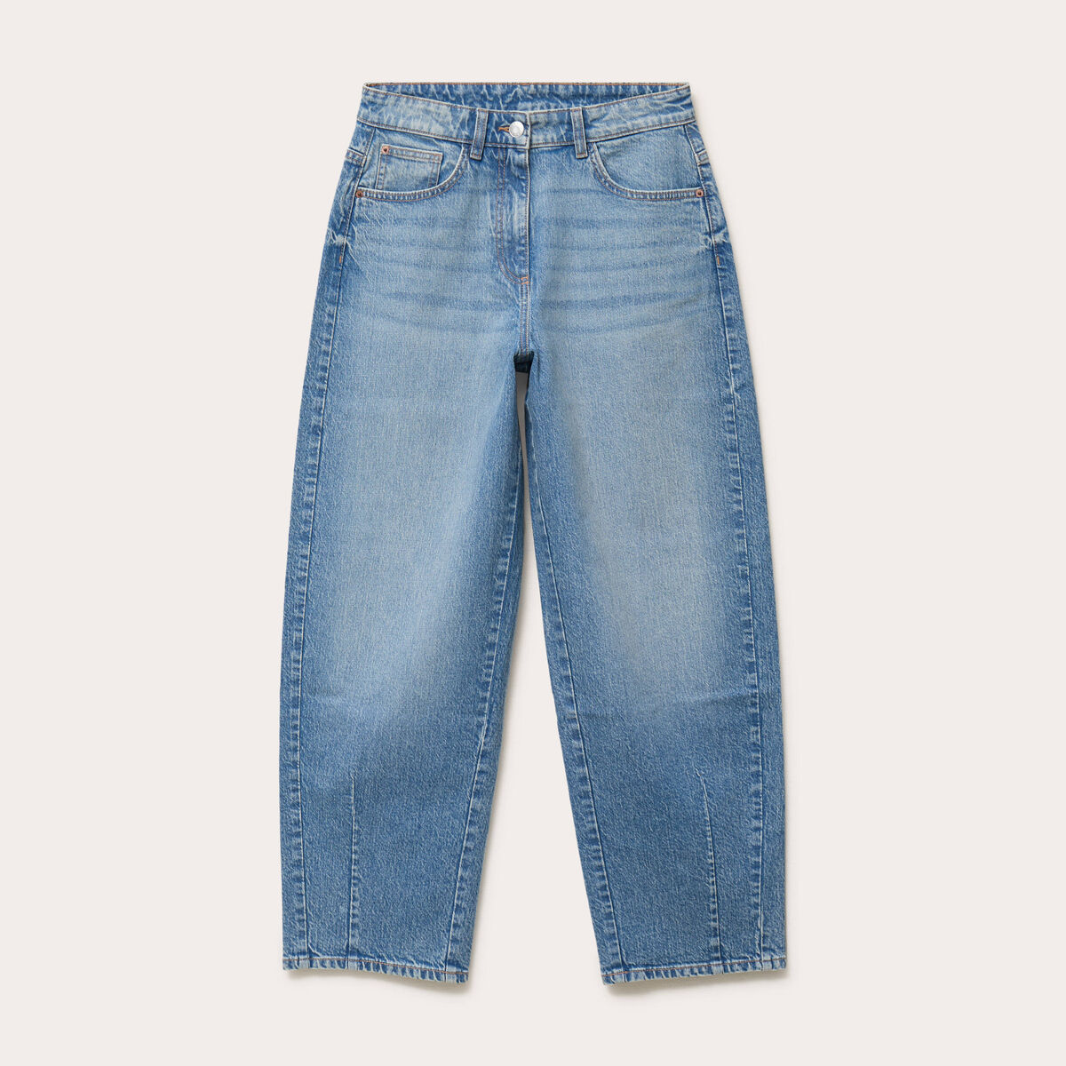 Jeans baggy taille basse denim triple stone femme | Vibs