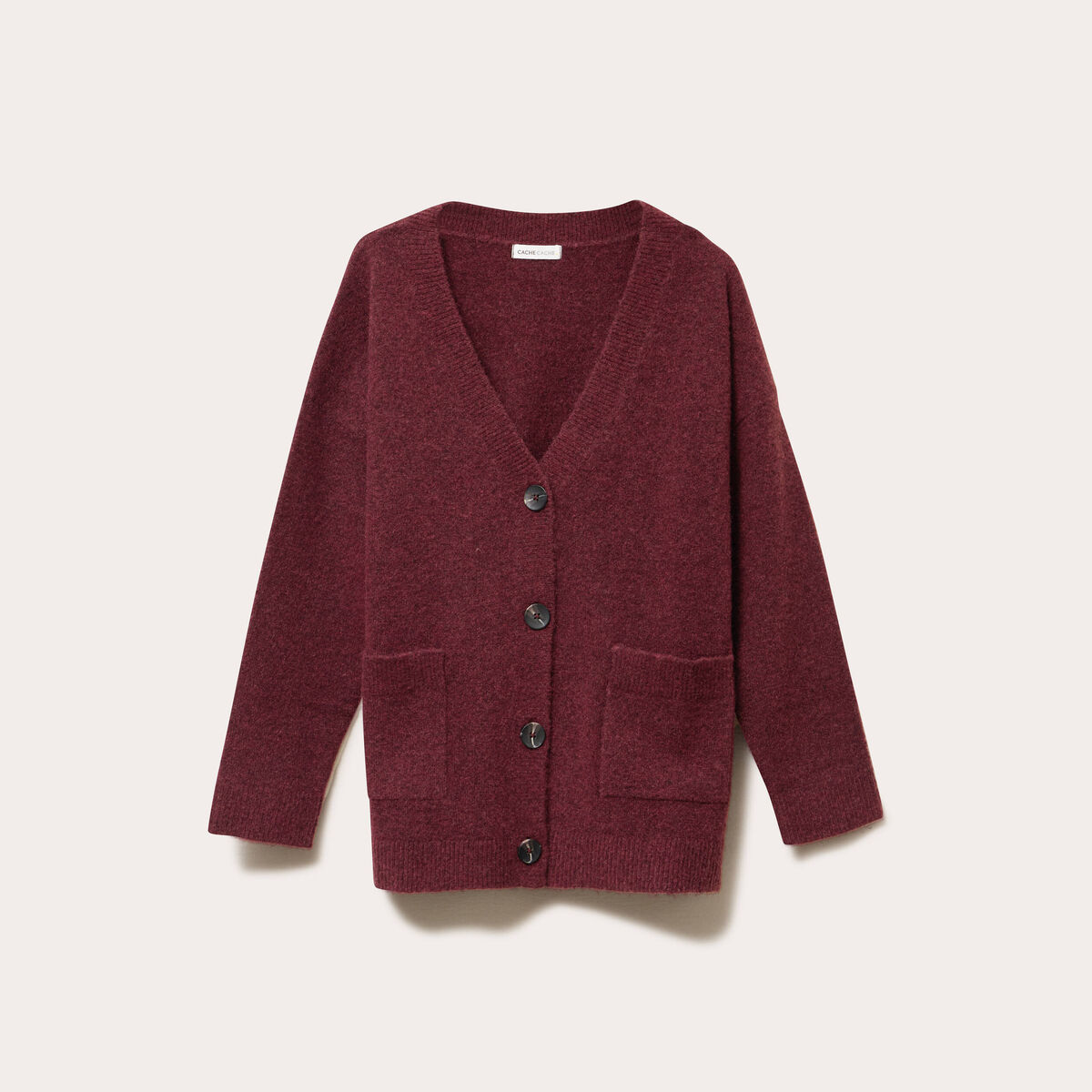 Gilet col v violet foncé femme | Vibs