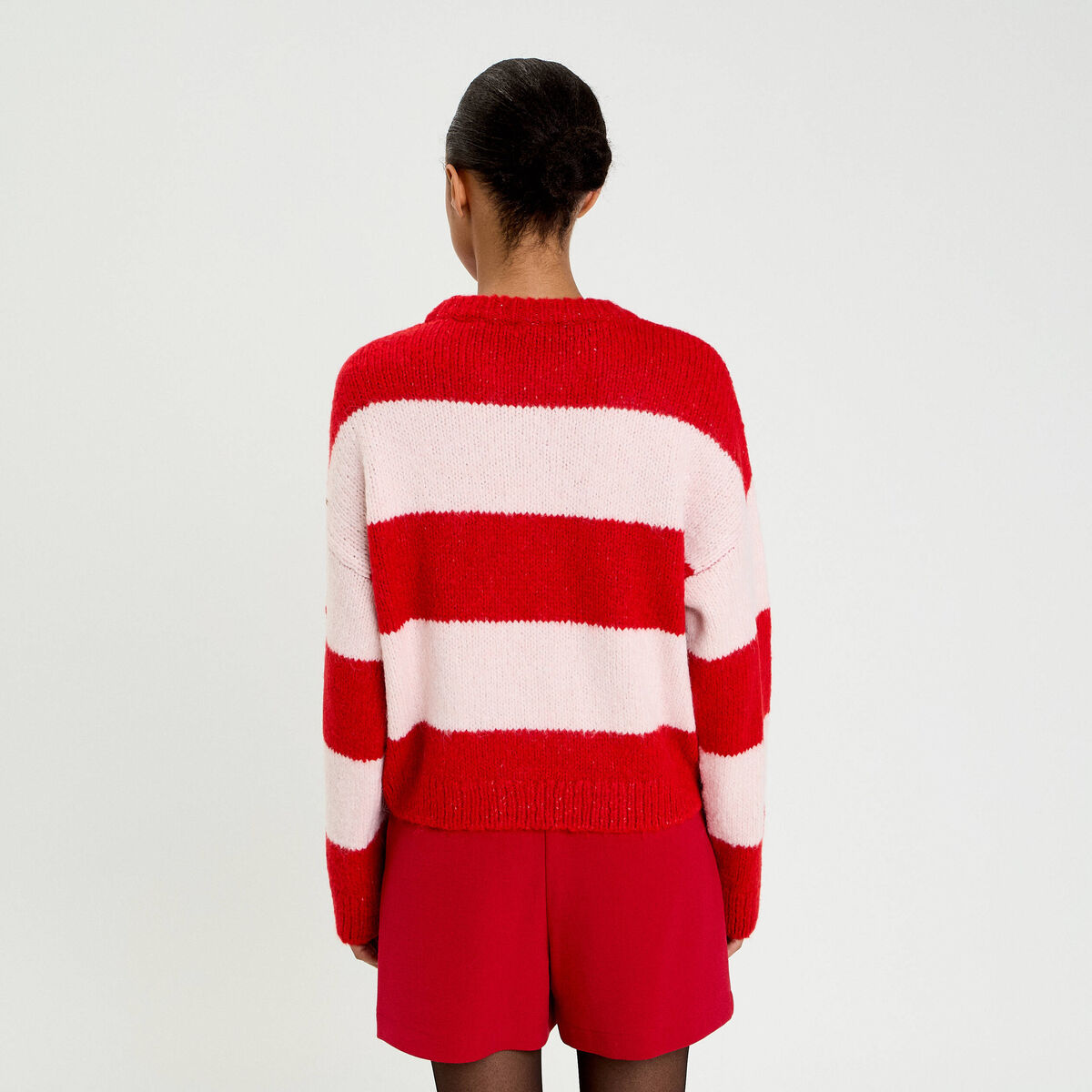 Pull manches longues rouge femme | Vibs