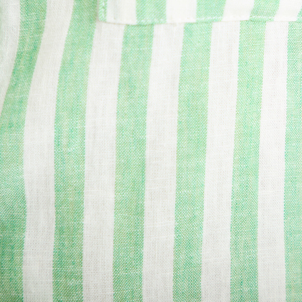 Chemise lin col V manches longues vert femme | Vibs