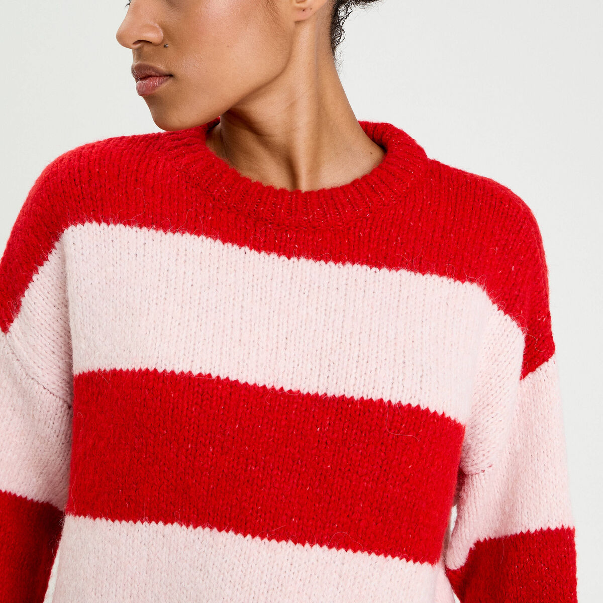 Pull manches longues rouge femme | Vibs