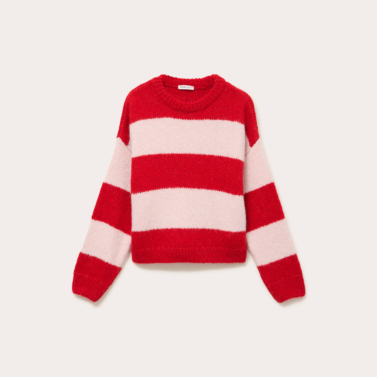Pull manches longues rouge femme | Vibs