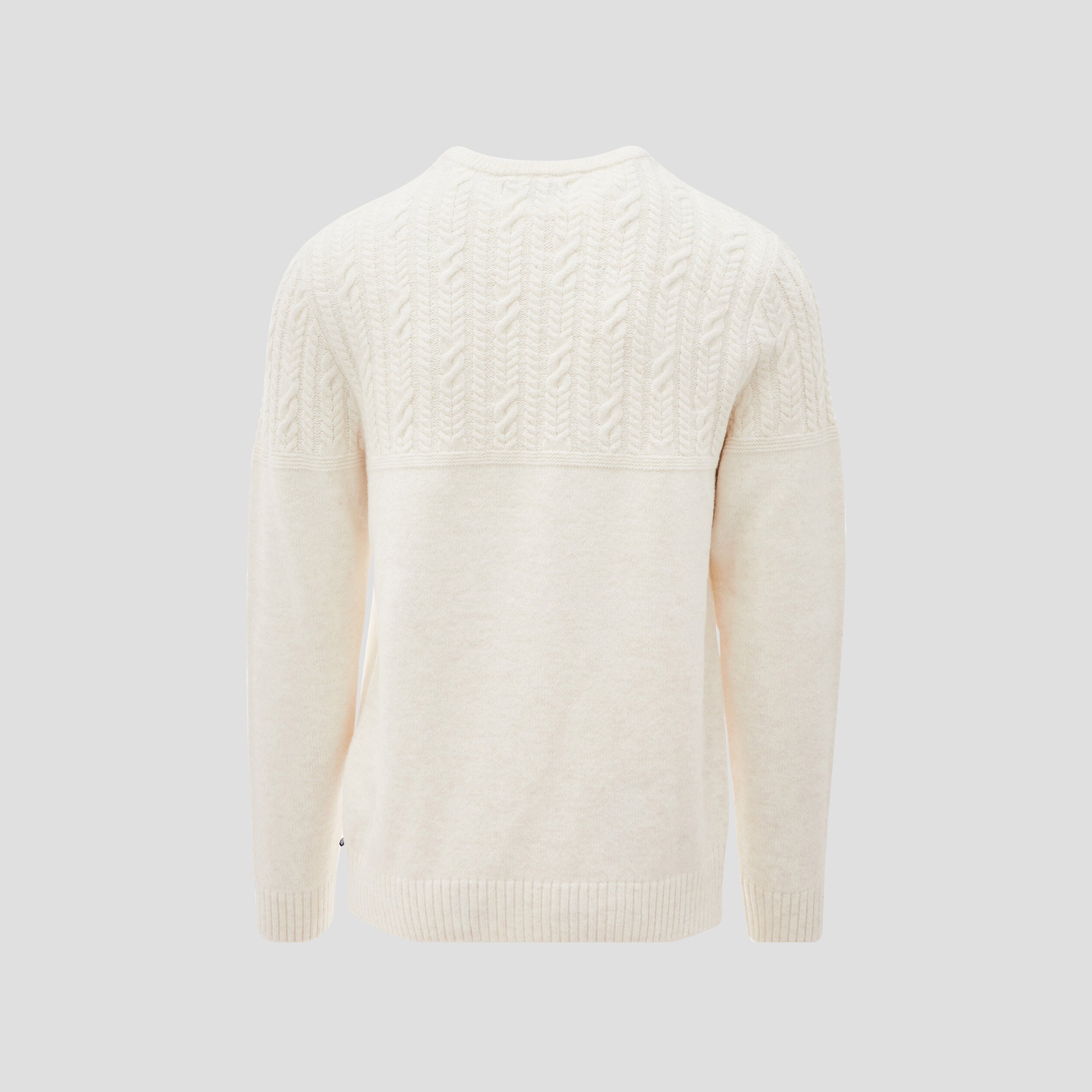 Pull manches longues torsades ecru homme | Vibs