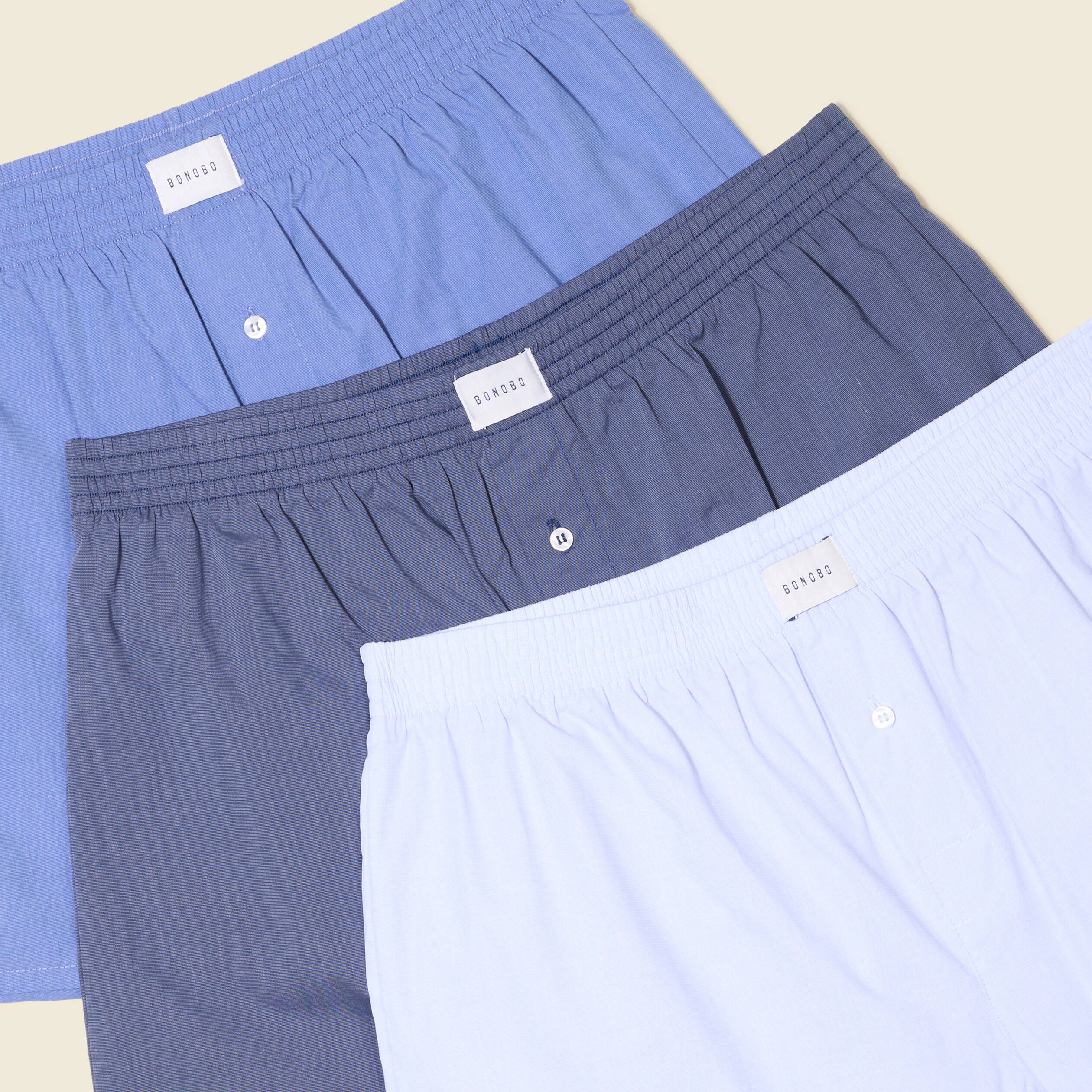 Lot 3 caleçons bleu foncé homme | Vibs