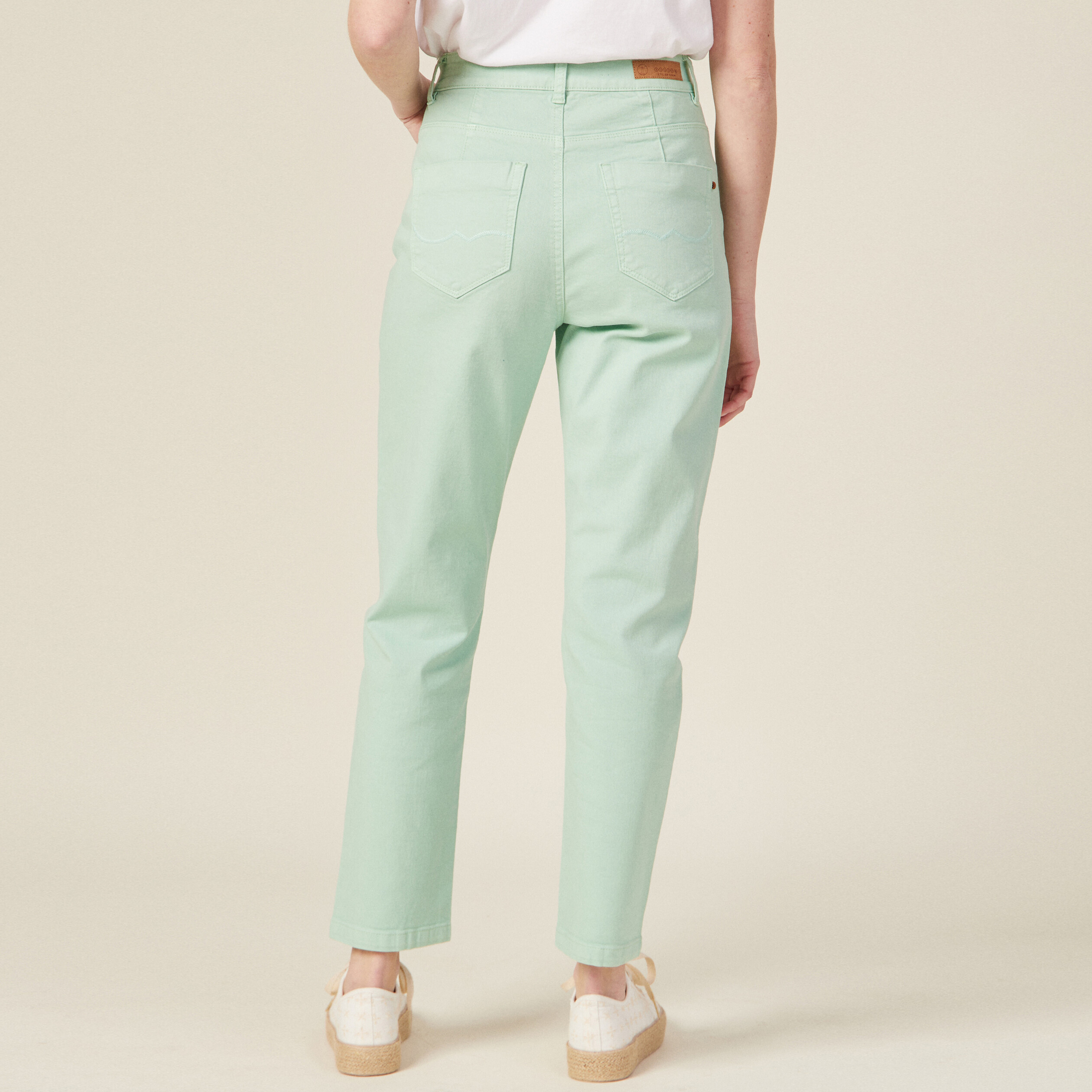 Pantalon straight vert clair femme | Vibs