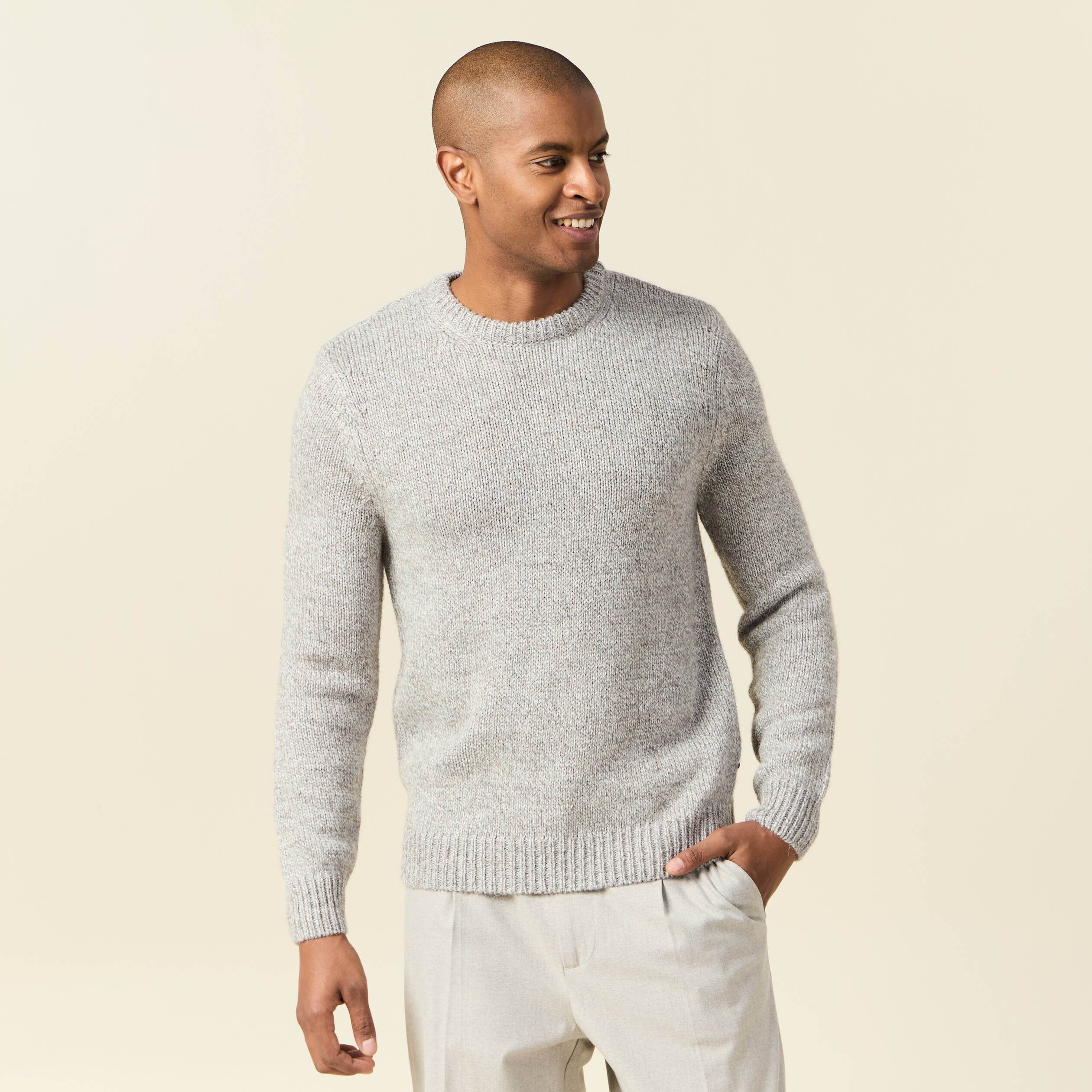 Pull manches longues gris homme | Vibs