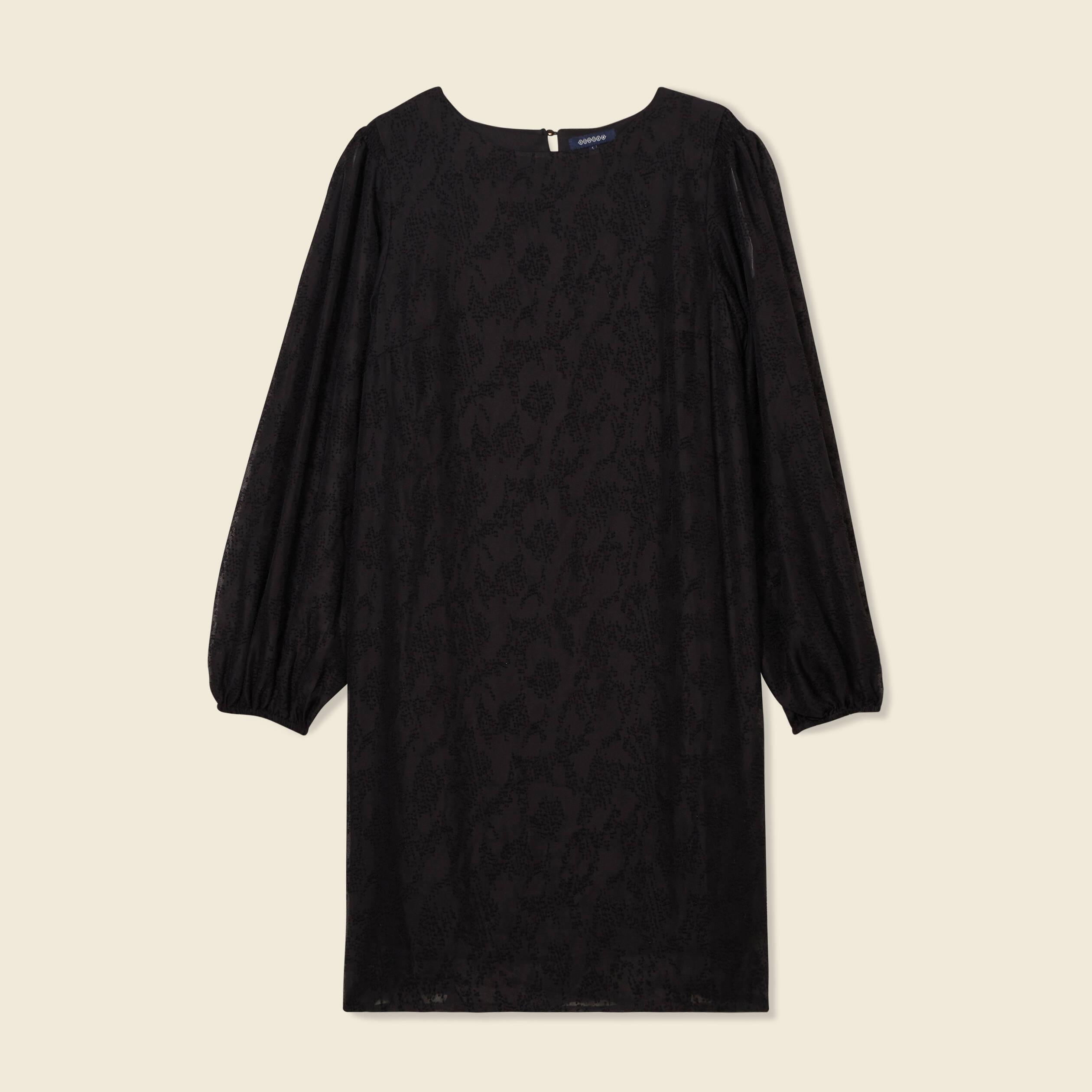 Robe droite manches longues noir femme | Vibs
