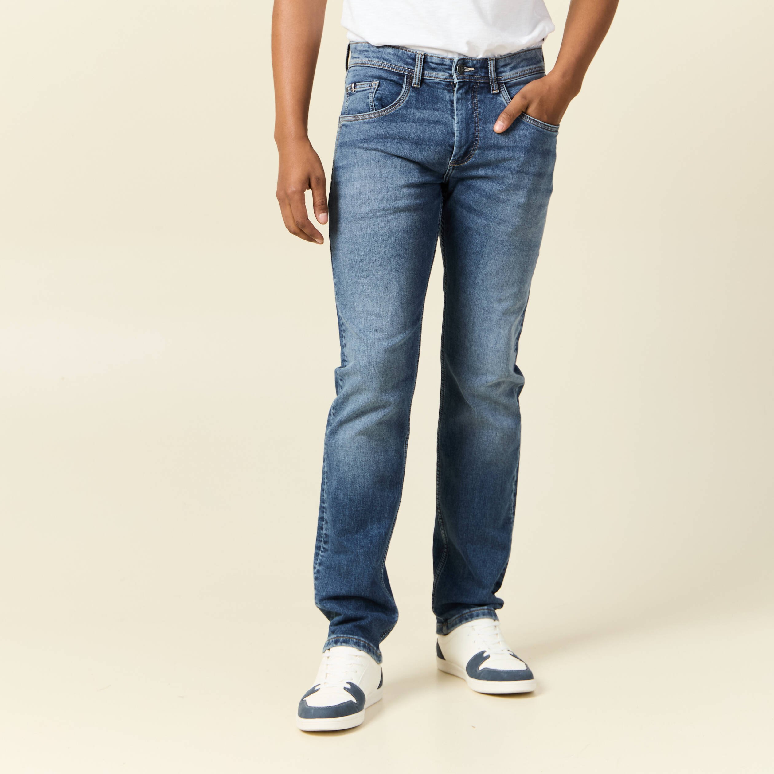 Jeans straight homme denim stone homme | Vibs