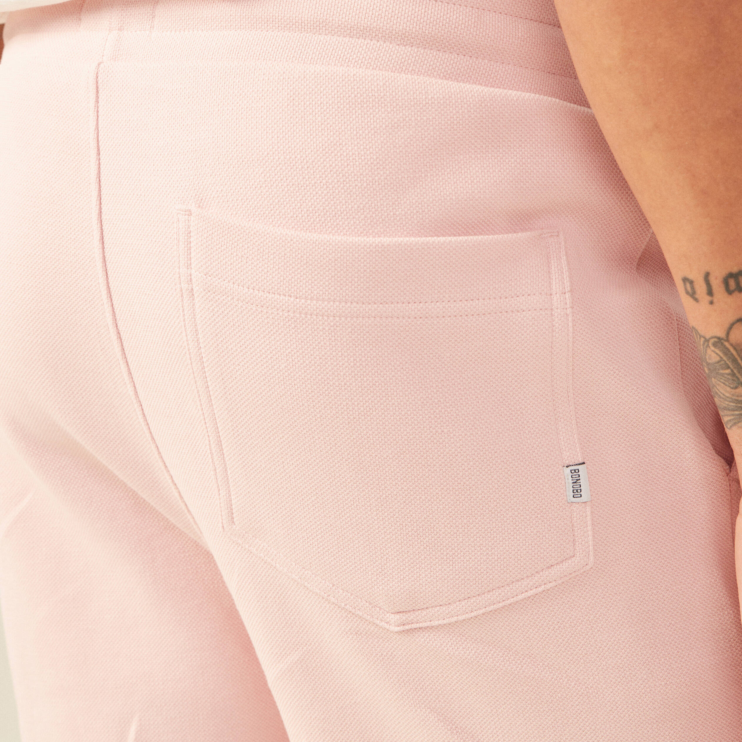 Short éco-responsable rose clair homme | Vibs