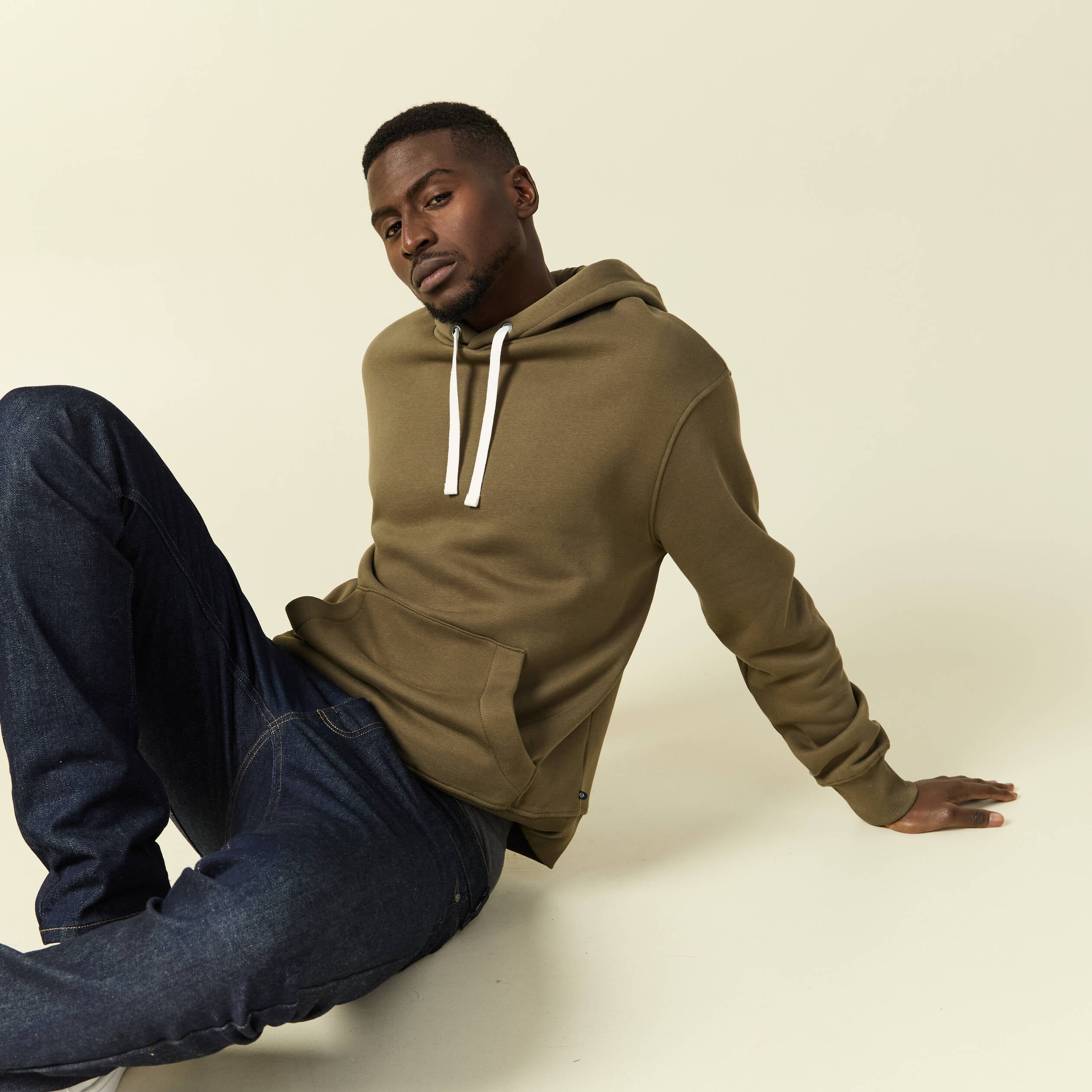 Sweat à capuche vert kaki homme | Vibs