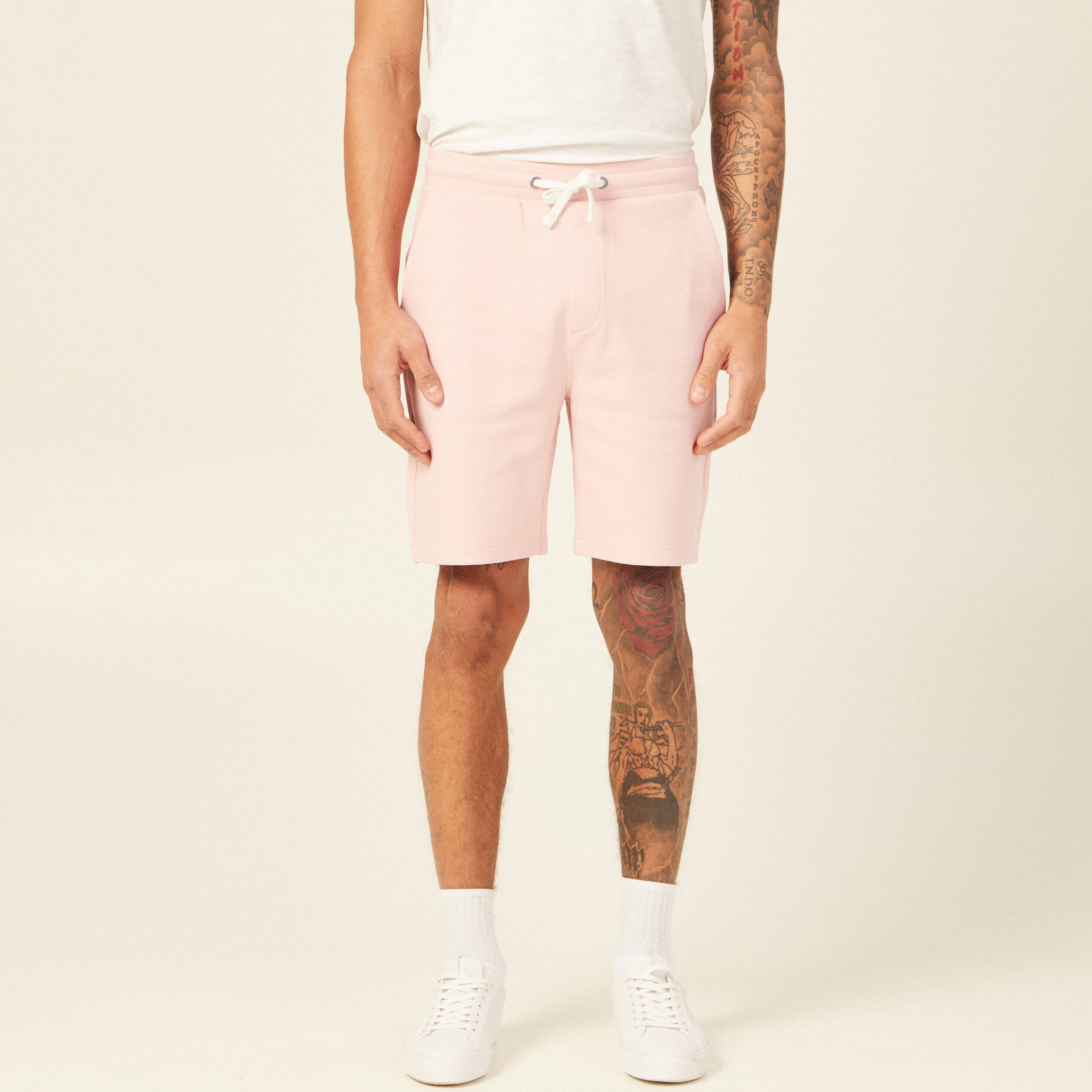 Short éco-responsable rose clair homme | Vibs