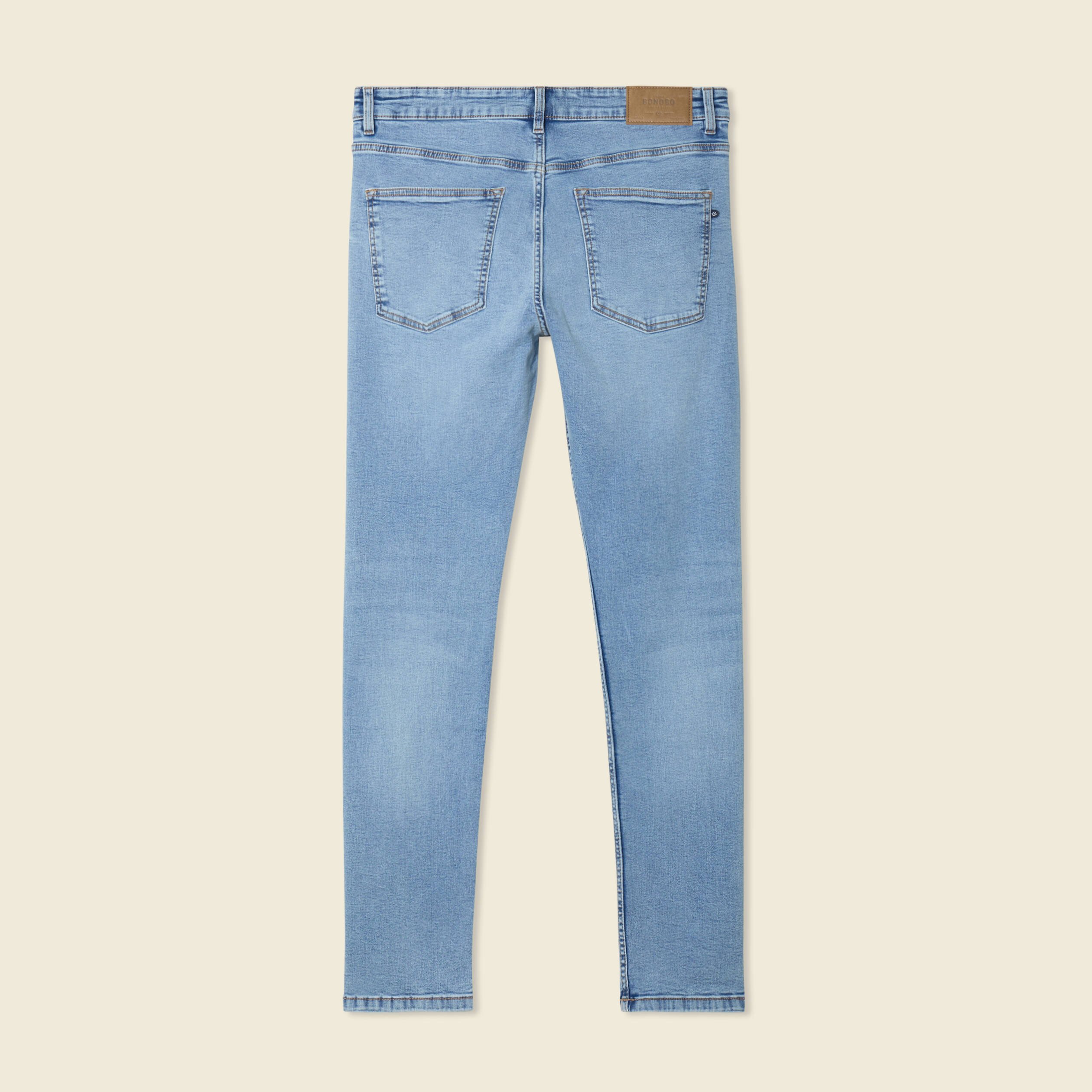 Jeans skinny tapered denim bleach homme | Vibs