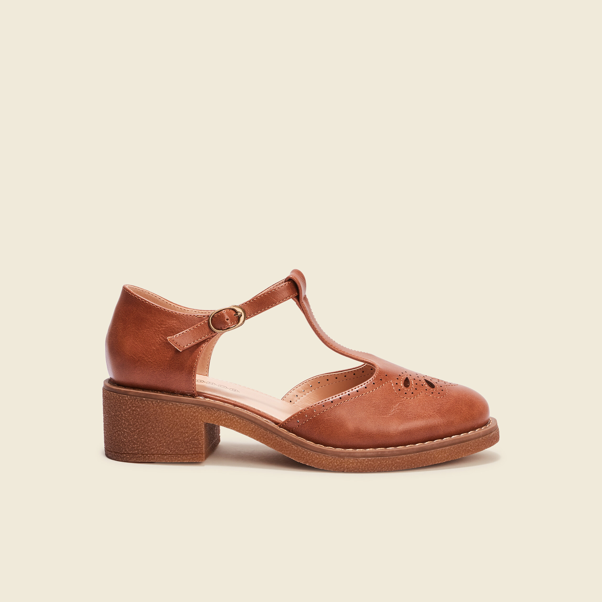 Sandales salomé à talons marron femme | Vibs