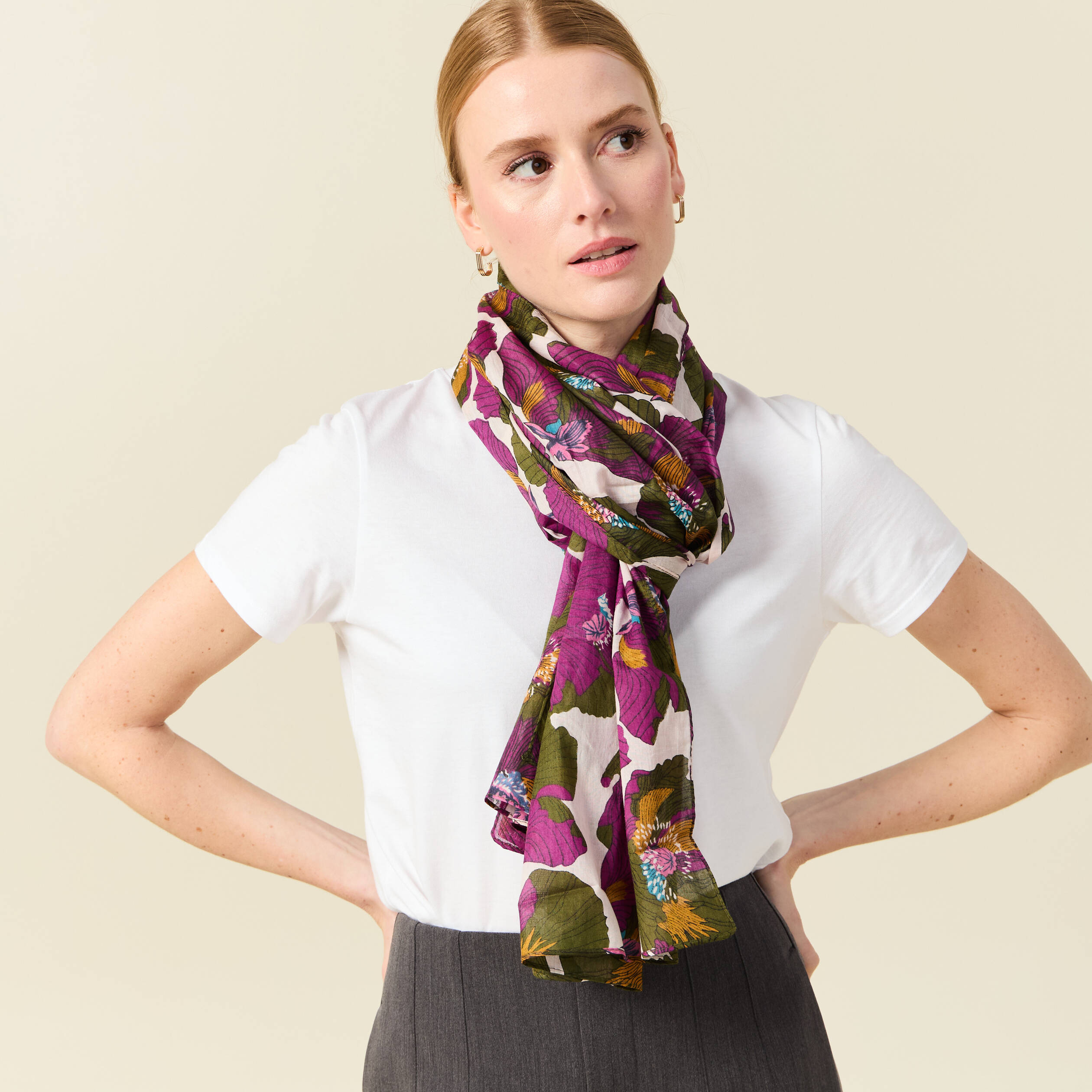 Foulard violet foncé femme | Vibs