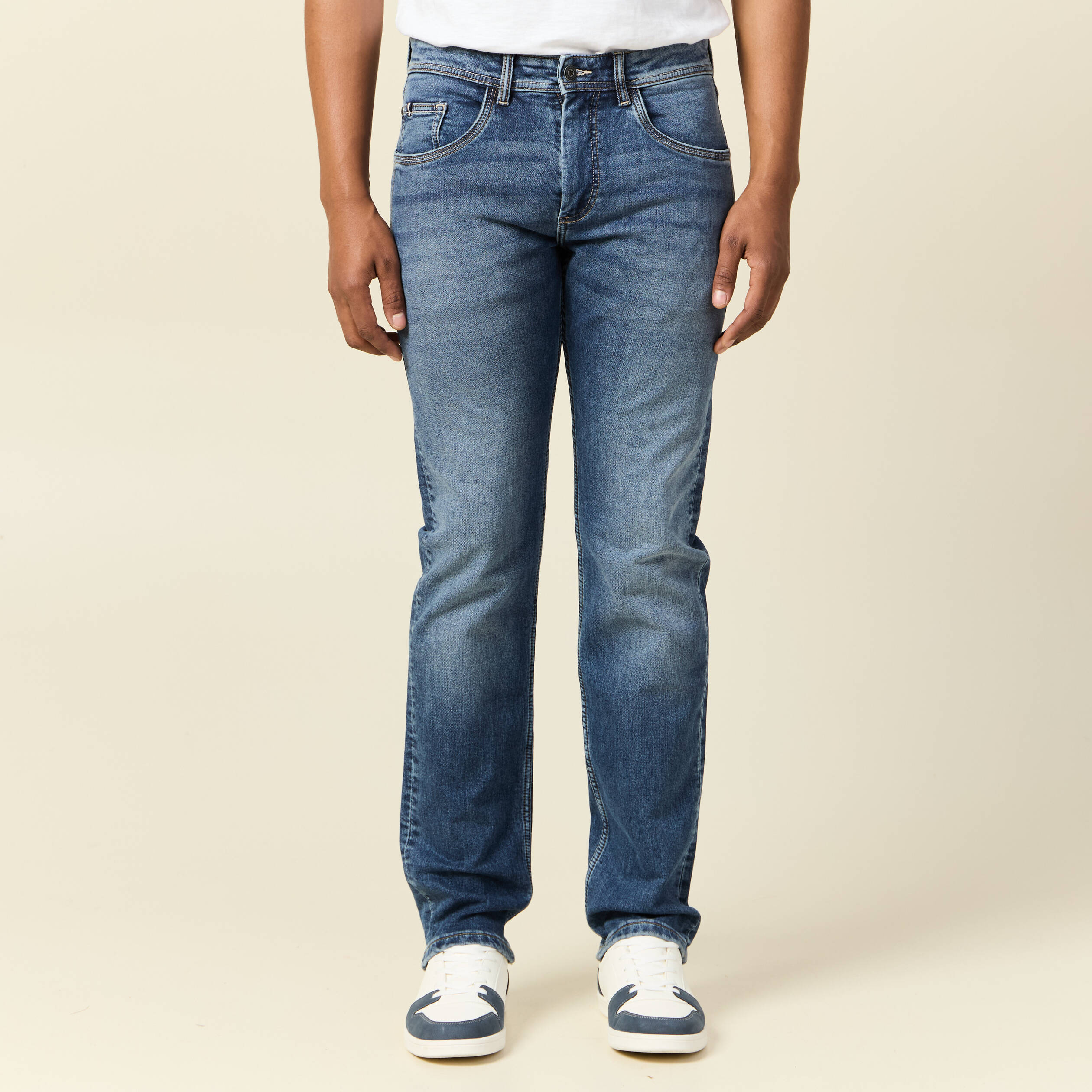 Jeans straight homme denim stone homme | Vibs