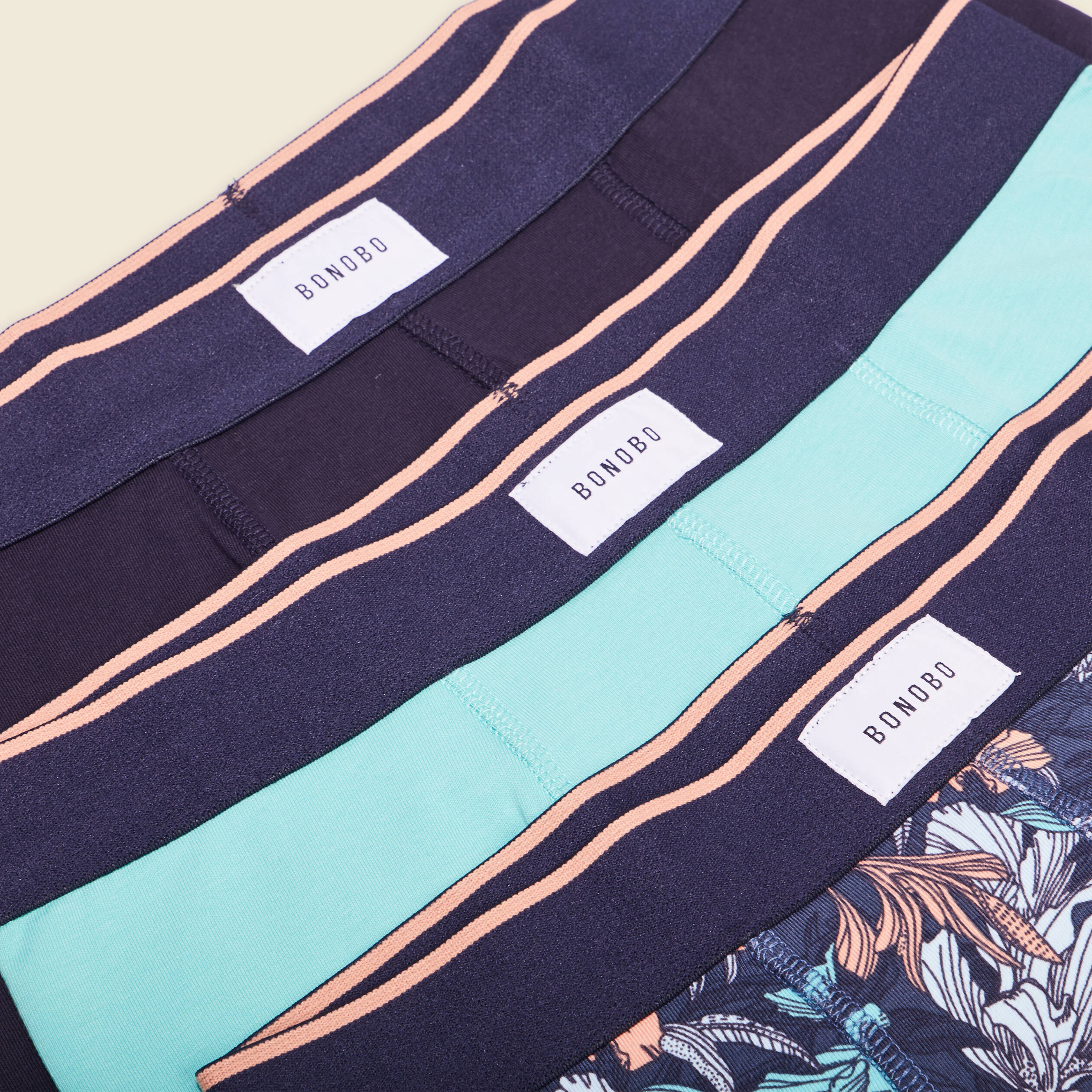 Lot 3 boxers bleu turquoise homme | Vibs