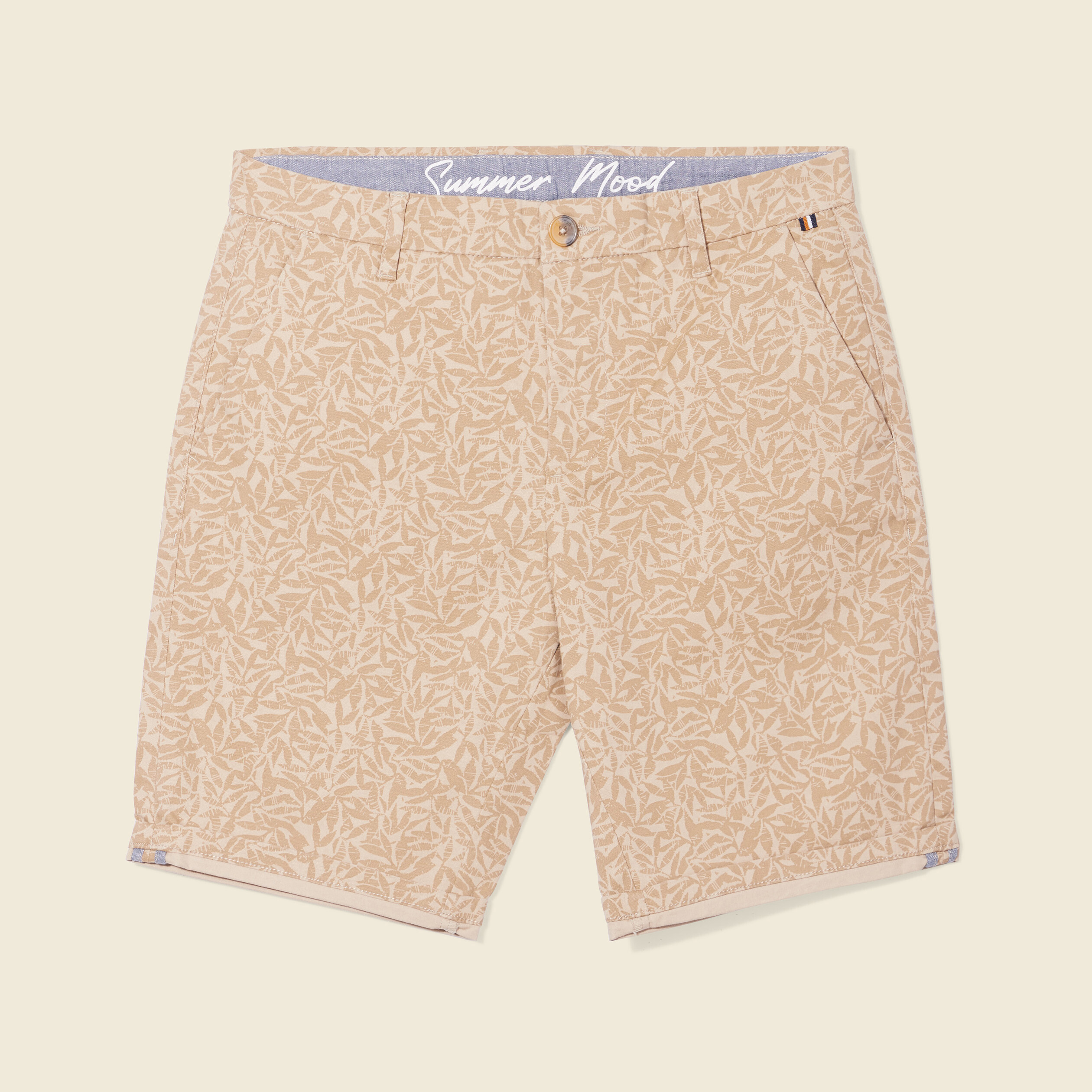 Short chino straight beige homme | Vibs