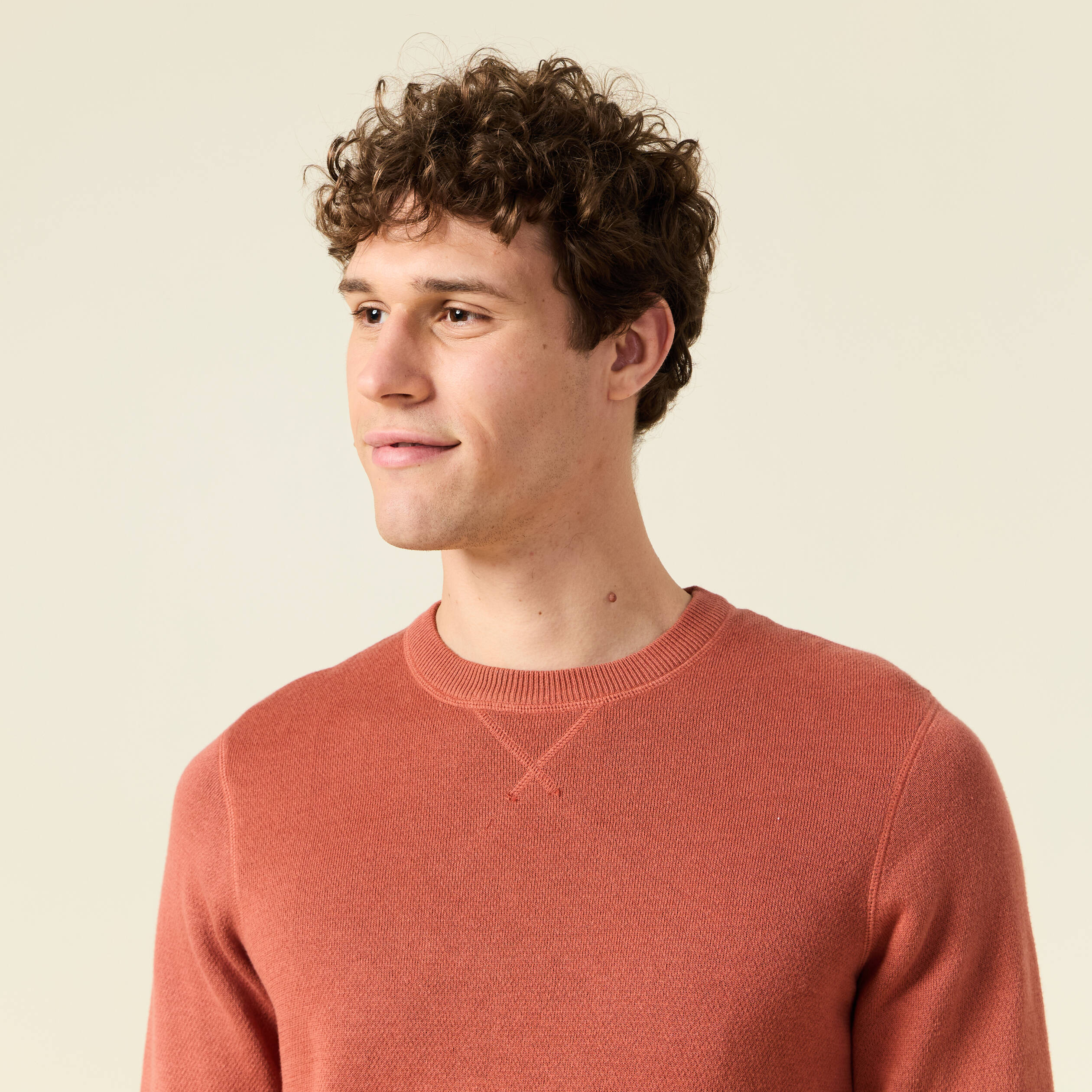 Pull manches longues rouge homme | Vibs