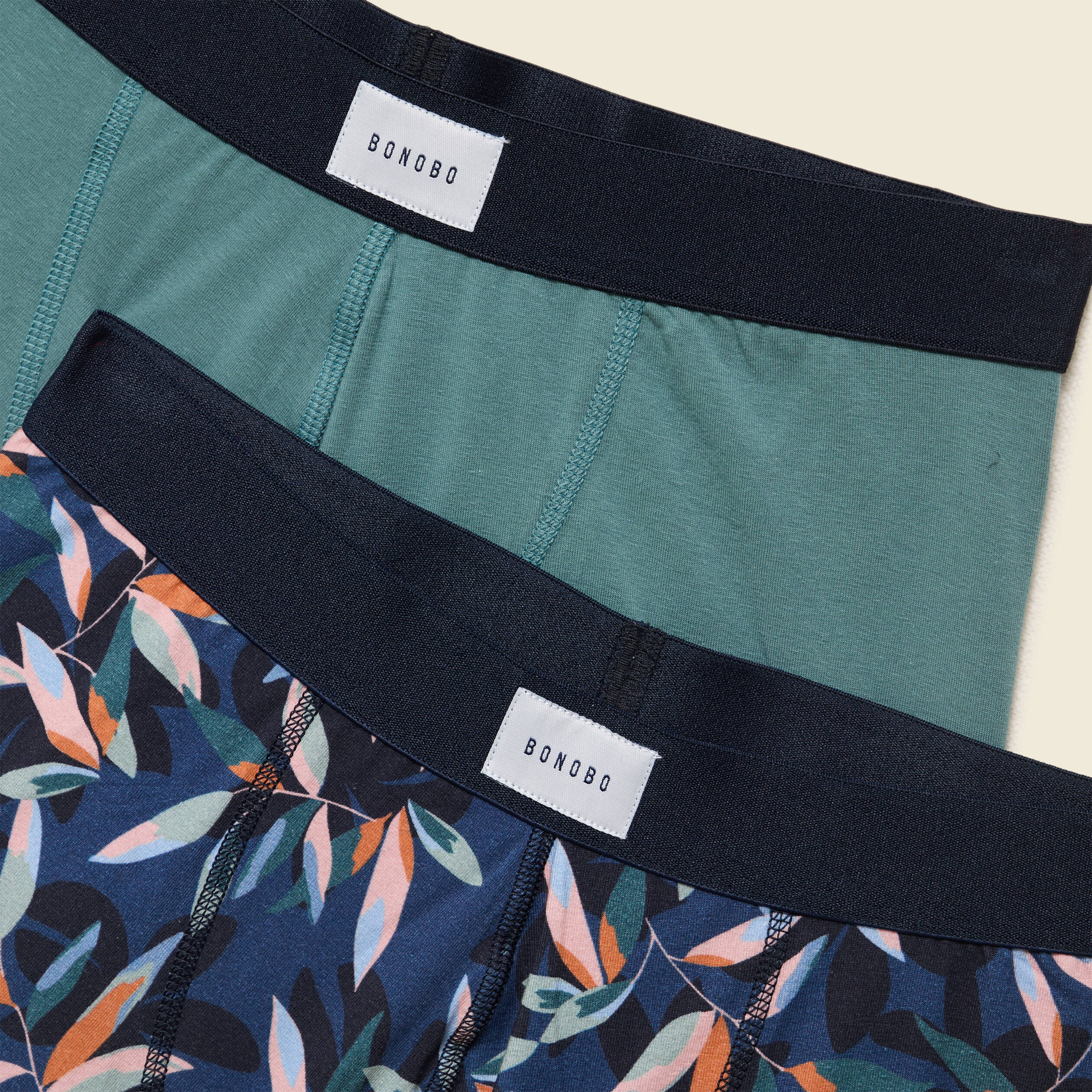 Pack de 2 boxers vert foncé homme | Vibs