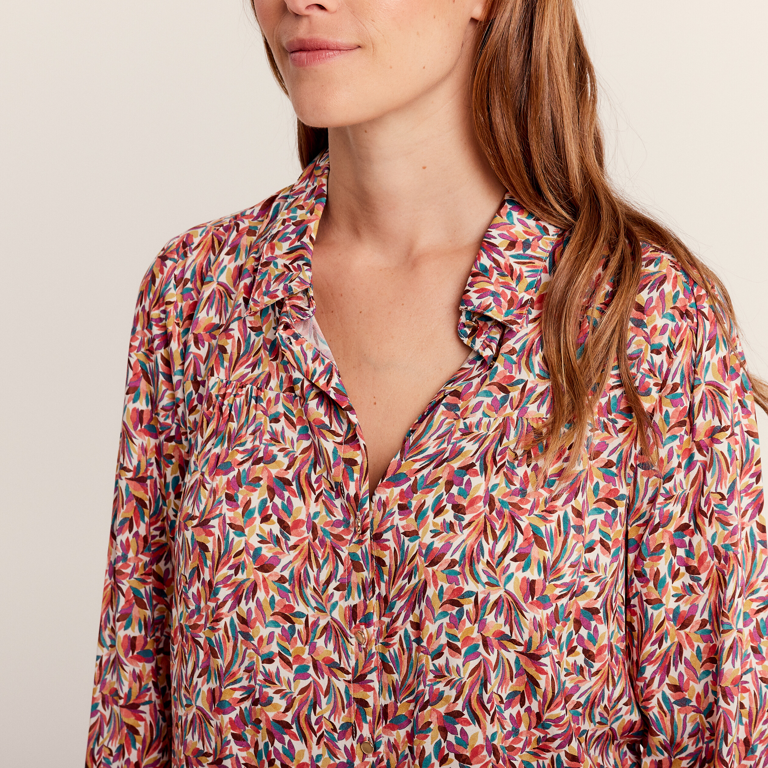 Chemise manches longues multicolore femme | Vibs