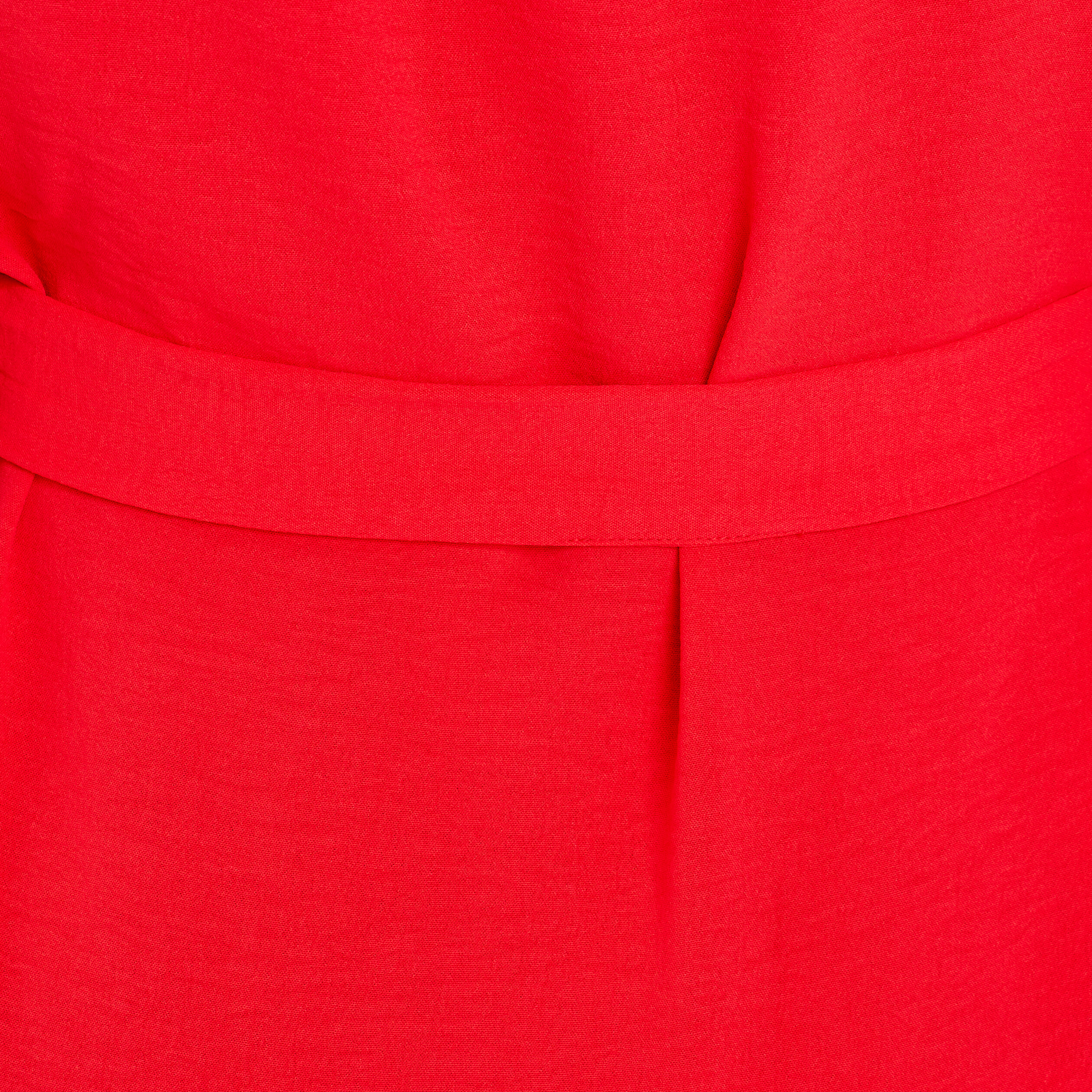 Robe longue droite ceinturée rouge femme | Vibs