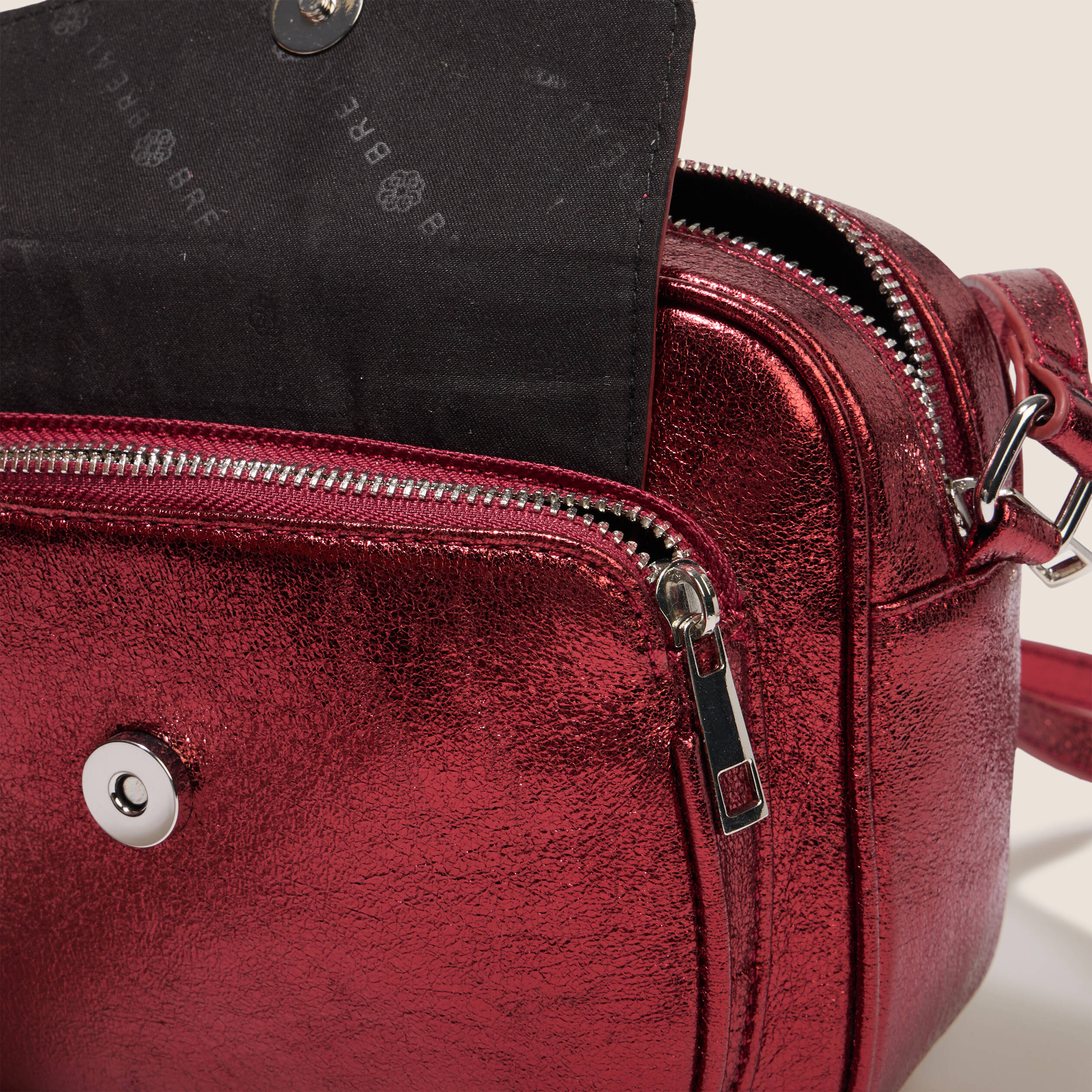 Sac bandoulière doublé rouge femme | Vibs