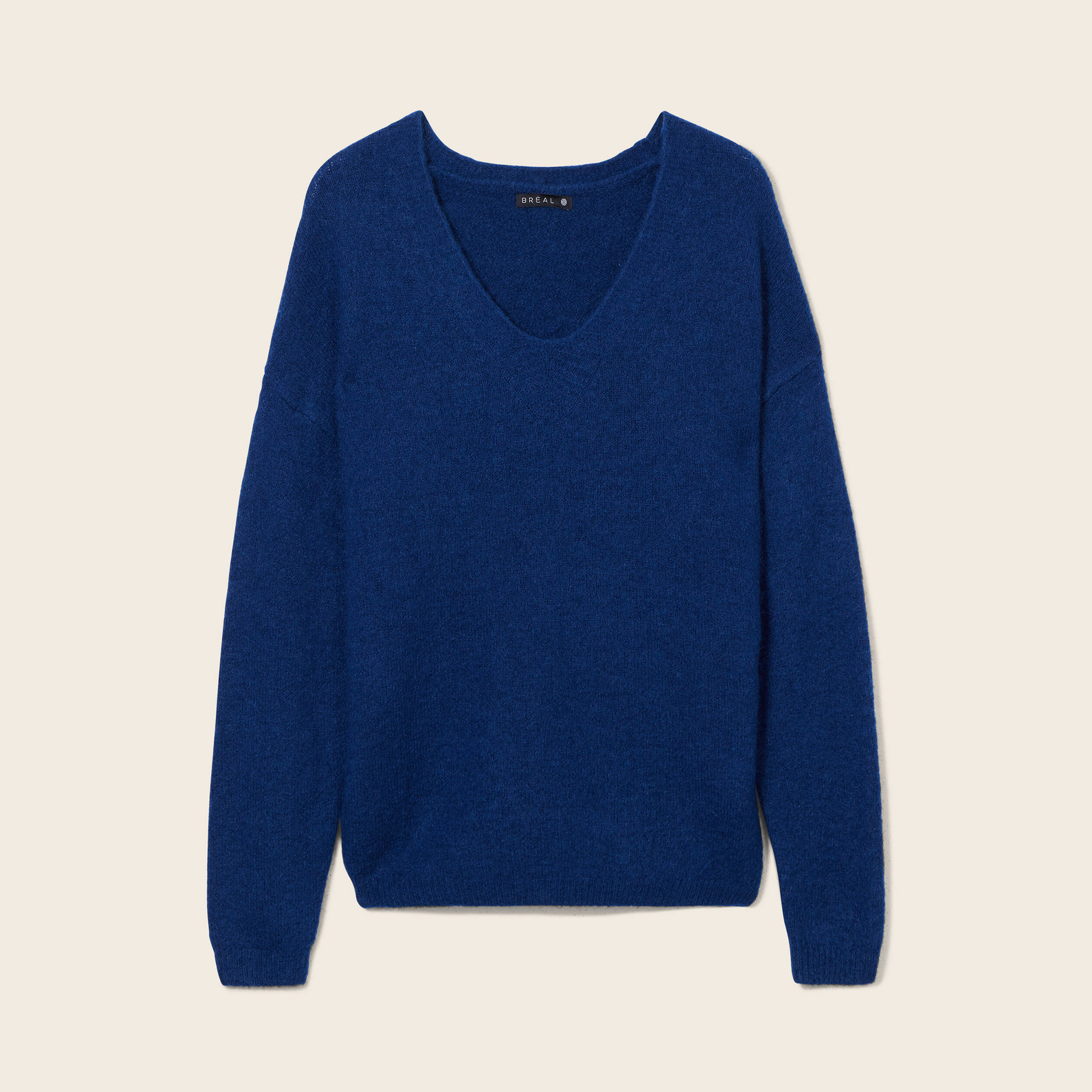 Pull manches longues bleu marine femme | Vibs