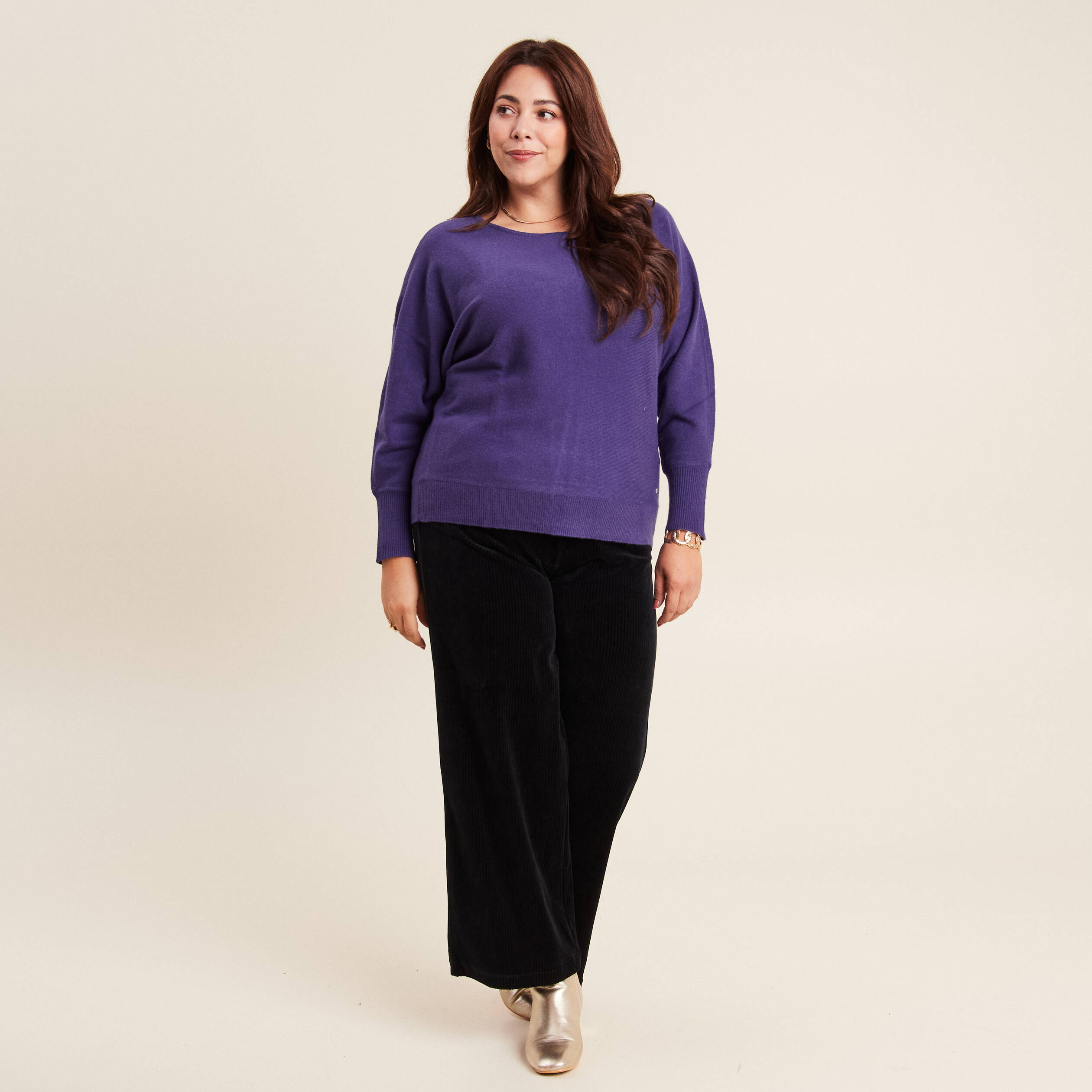 Pull manches longues violet femme | Vibs