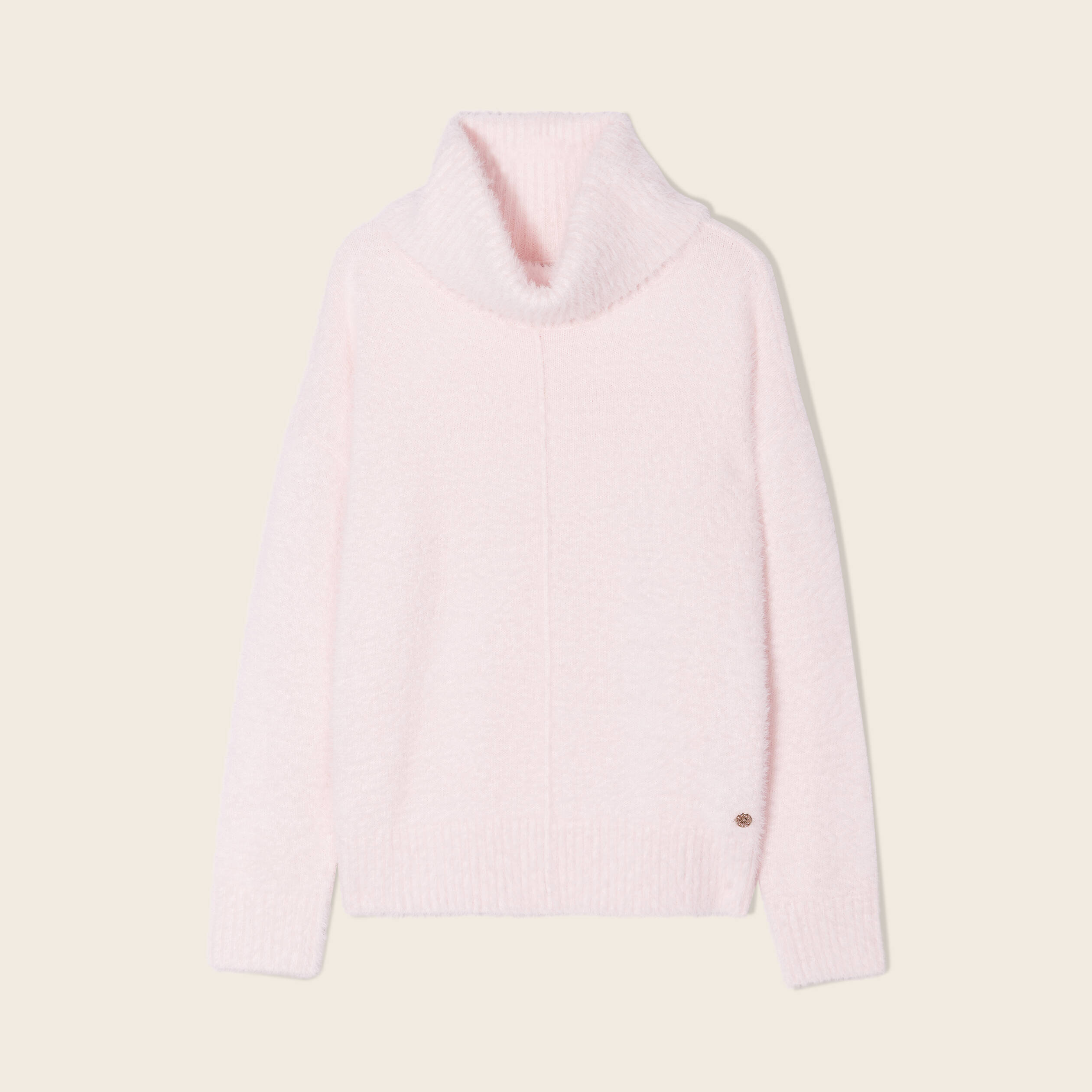 Pull manches longues rose clair femme | Vibs