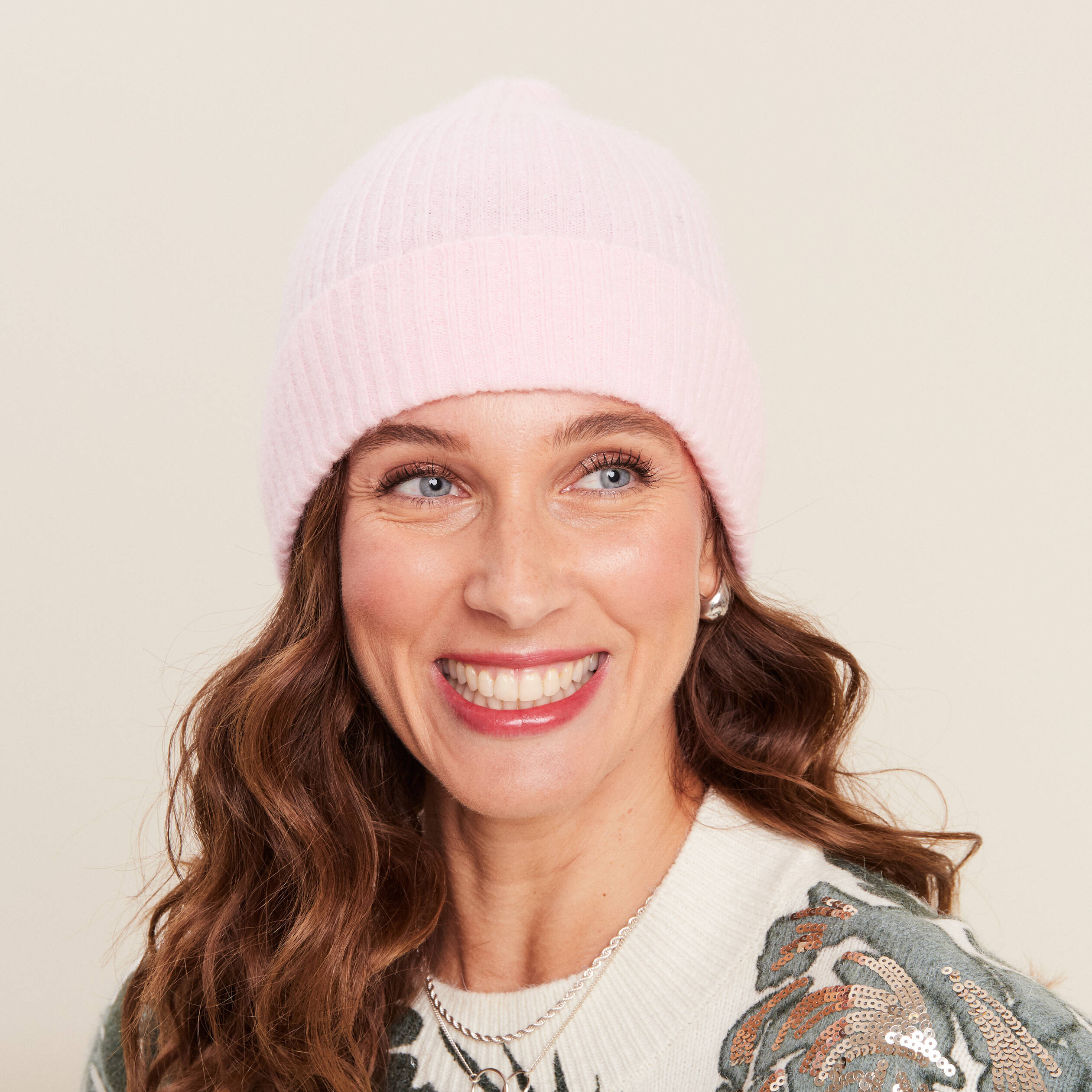 Bonnet côtelé rose femme | Vibs