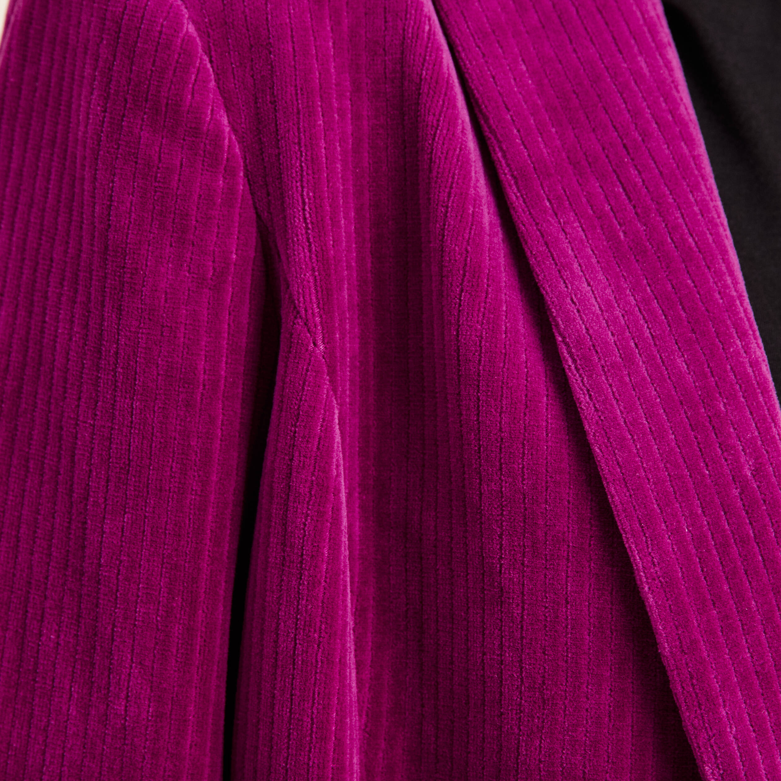 Veste tailleur velours prune femme | Vibs