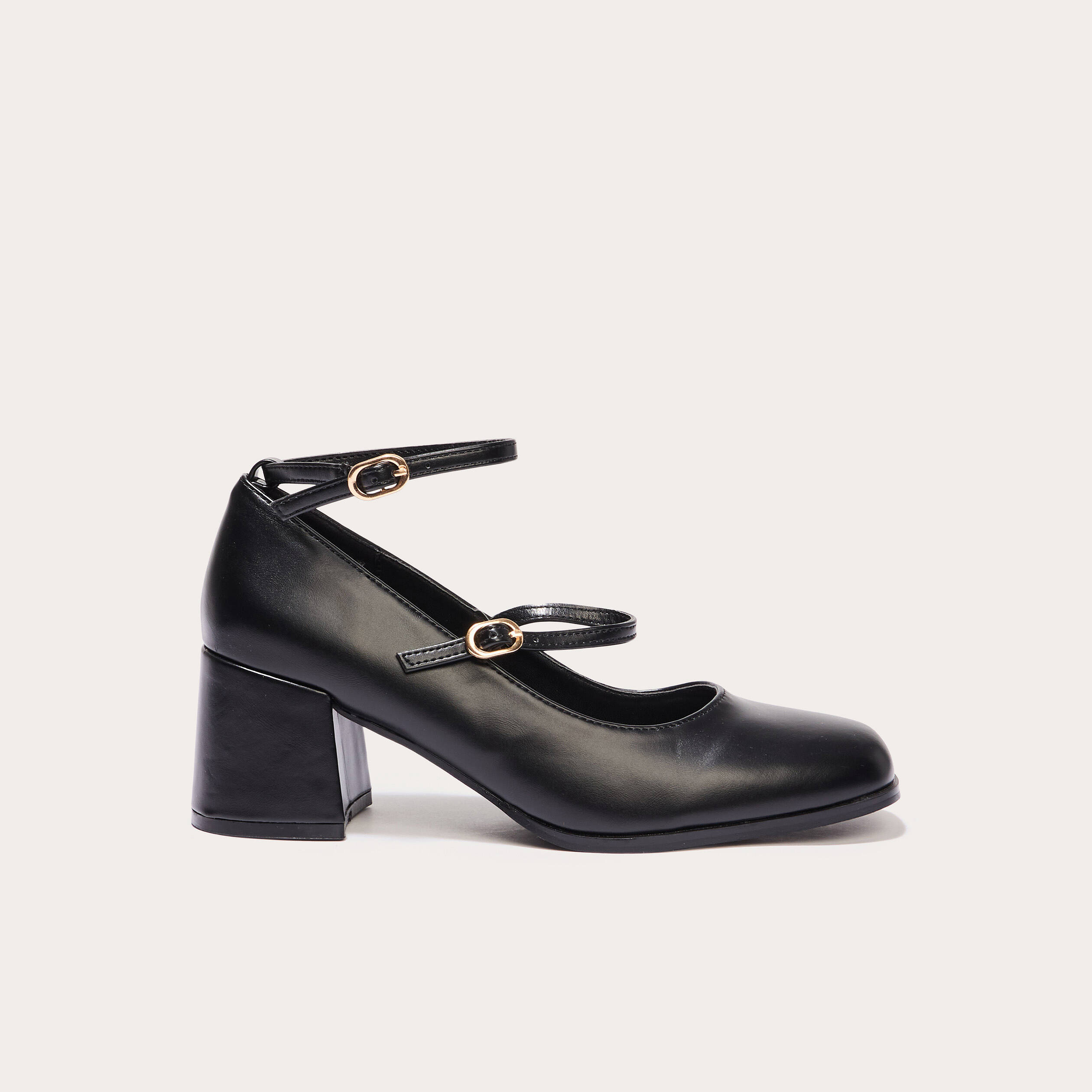 Babies à talons noir femme | Vibs