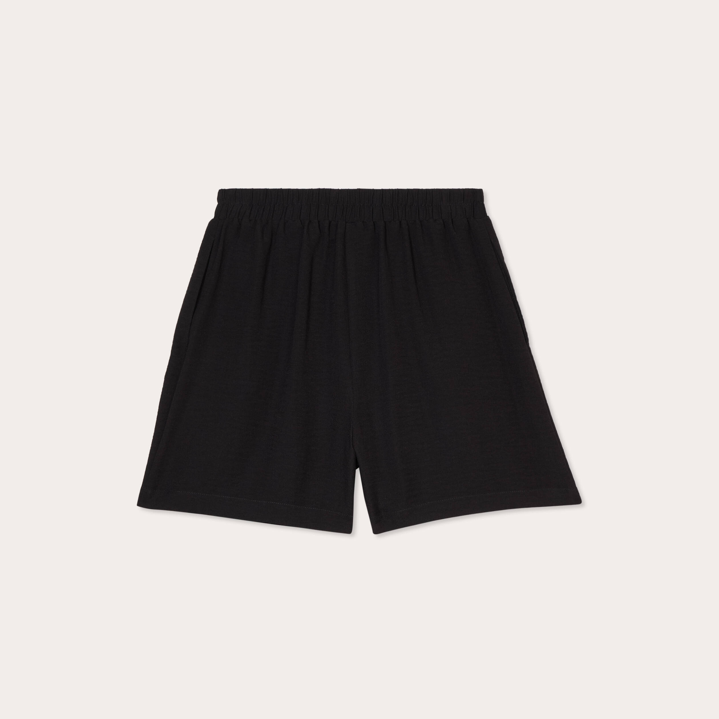 Short fluide taille haute noir femme | Vibs