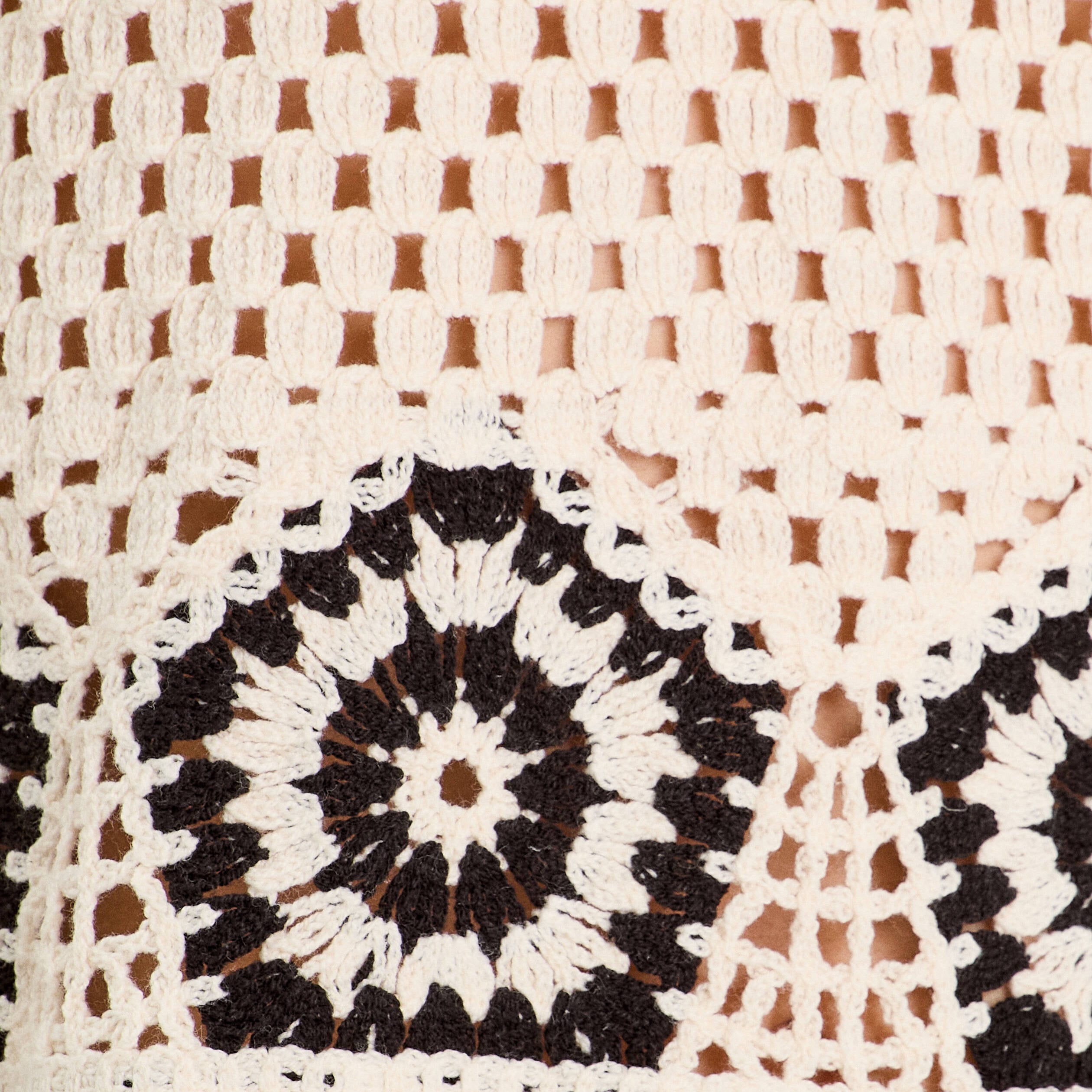 Pull effet crochet beige femme | Vibs