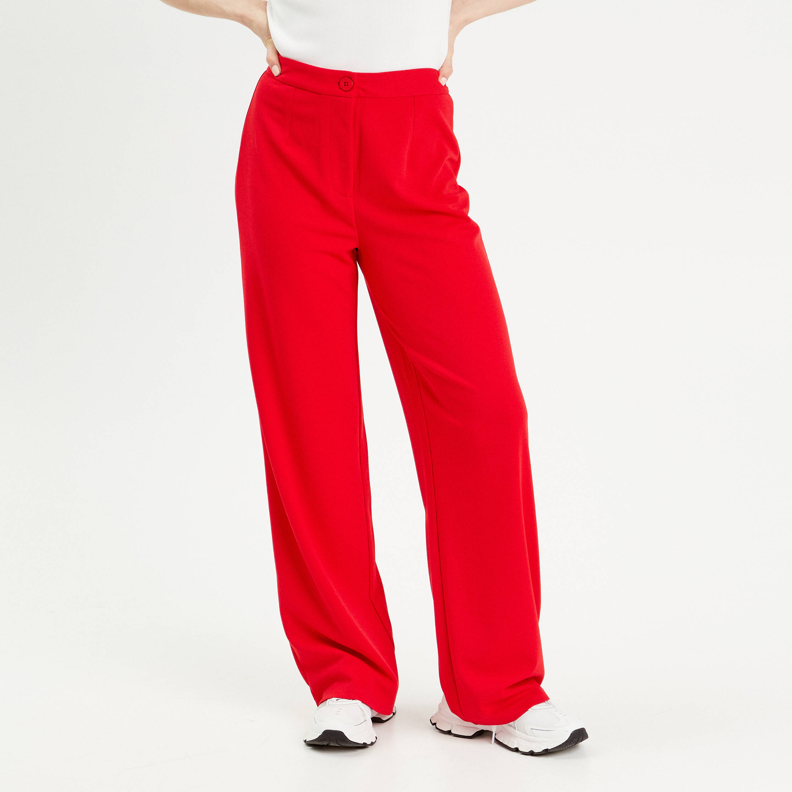 Pantalon large rouge femme | Vibs