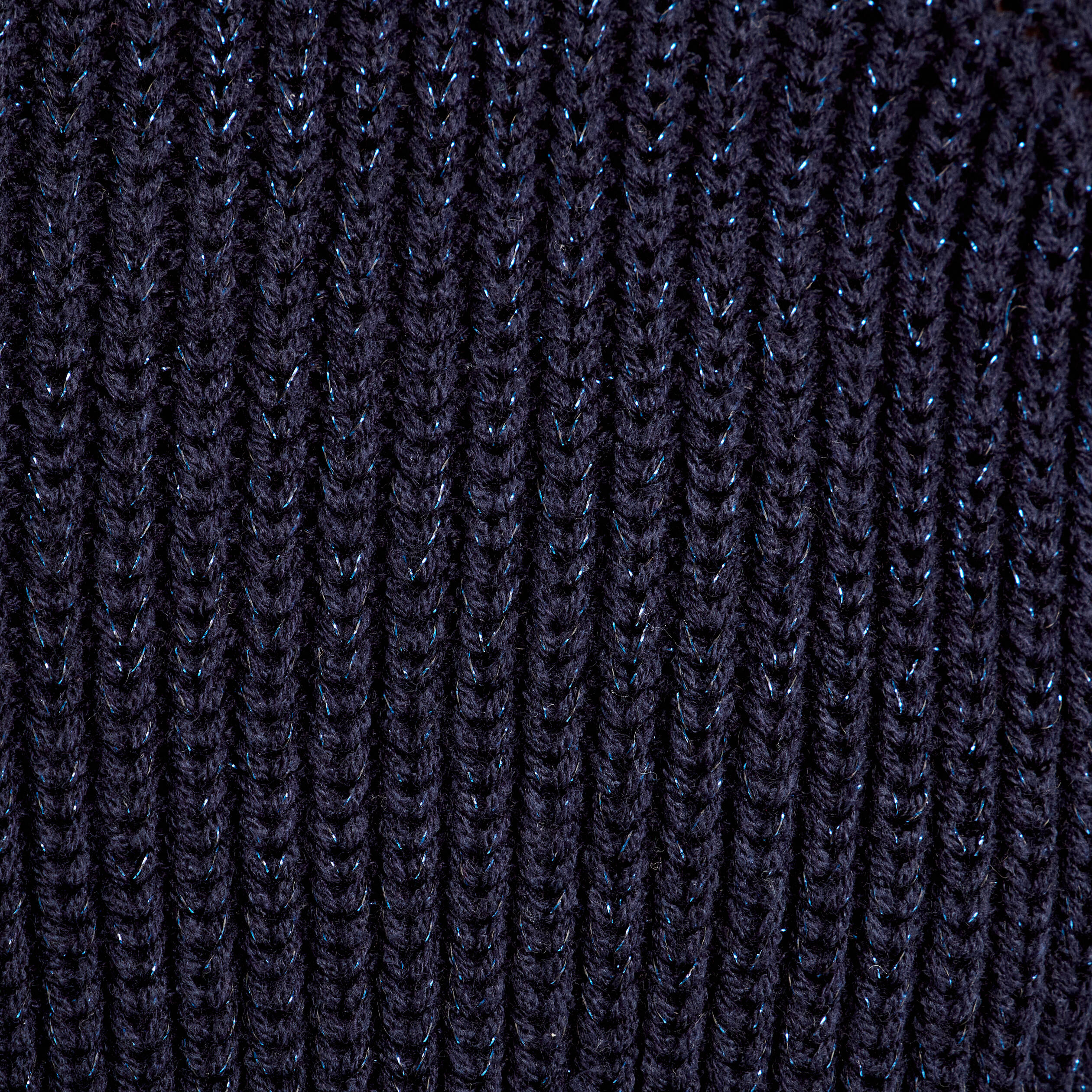 Robe pull droite col rond bleu marine femme | Vibs