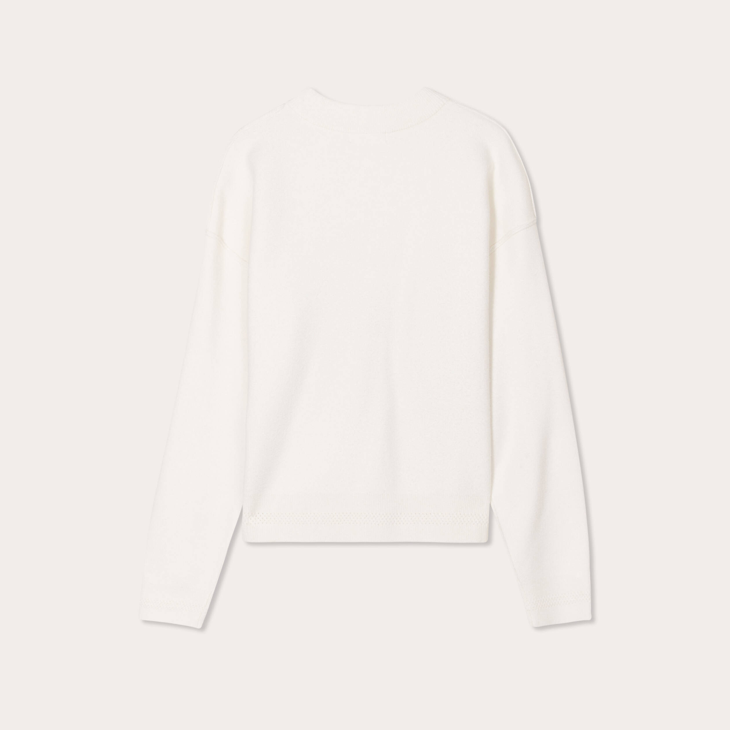 Pull col montant ecru femme | Vibs