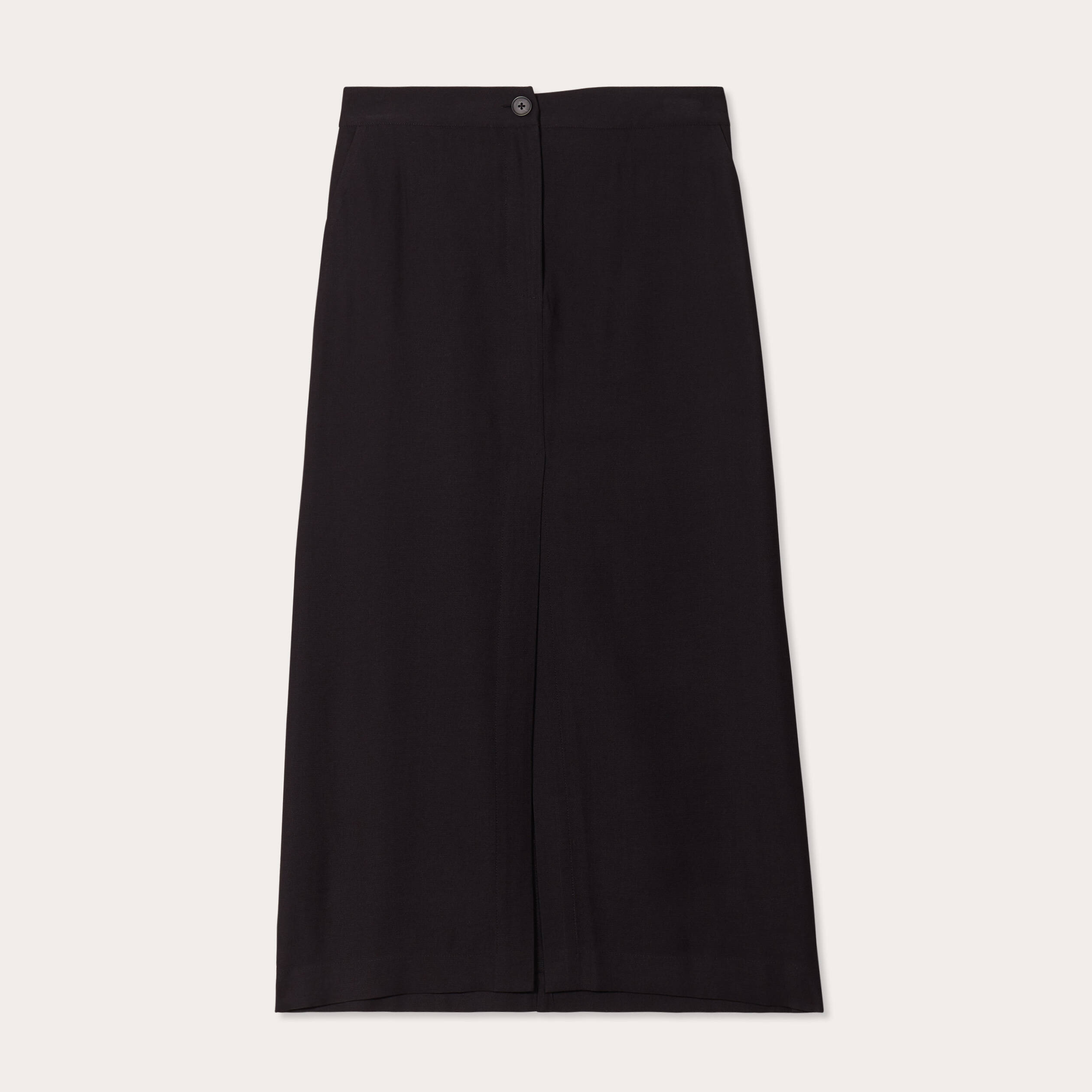 Jupe longue droite fendue noir femme | Vibs