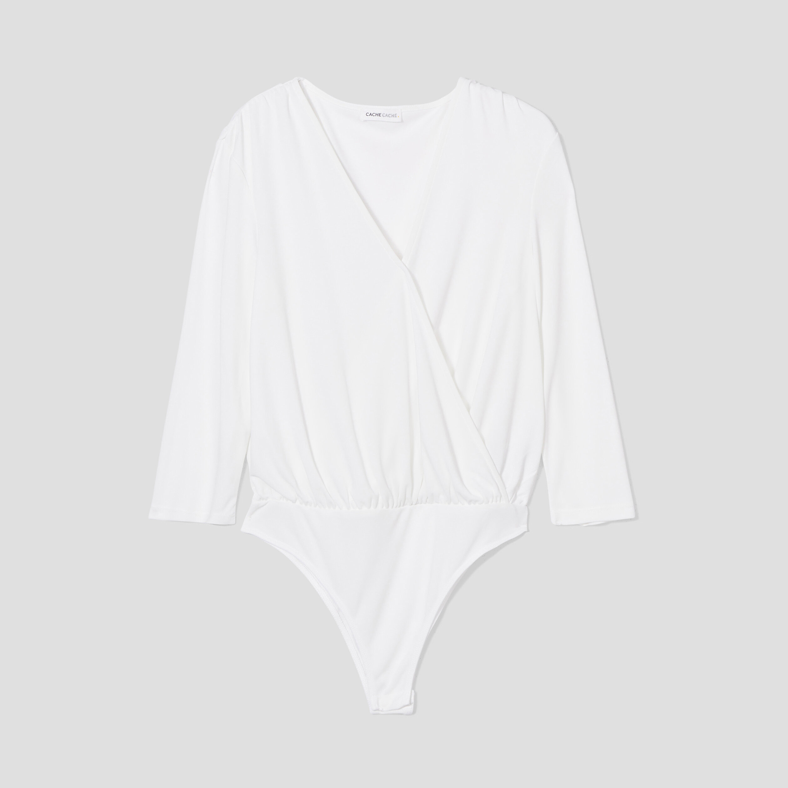 Body col cache-coeur ecru femme | Vibs