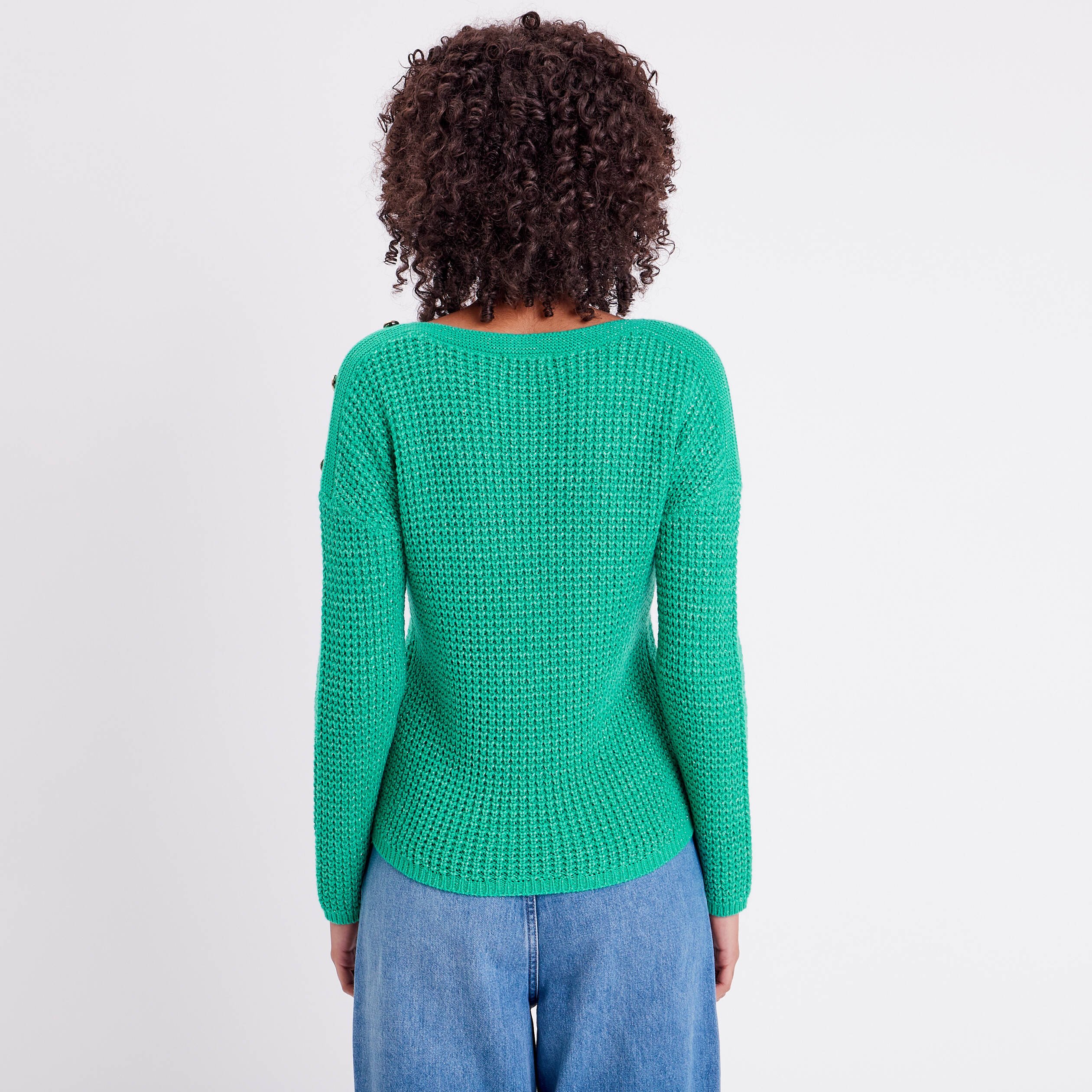 Pull manches longues vert femme | Vibs