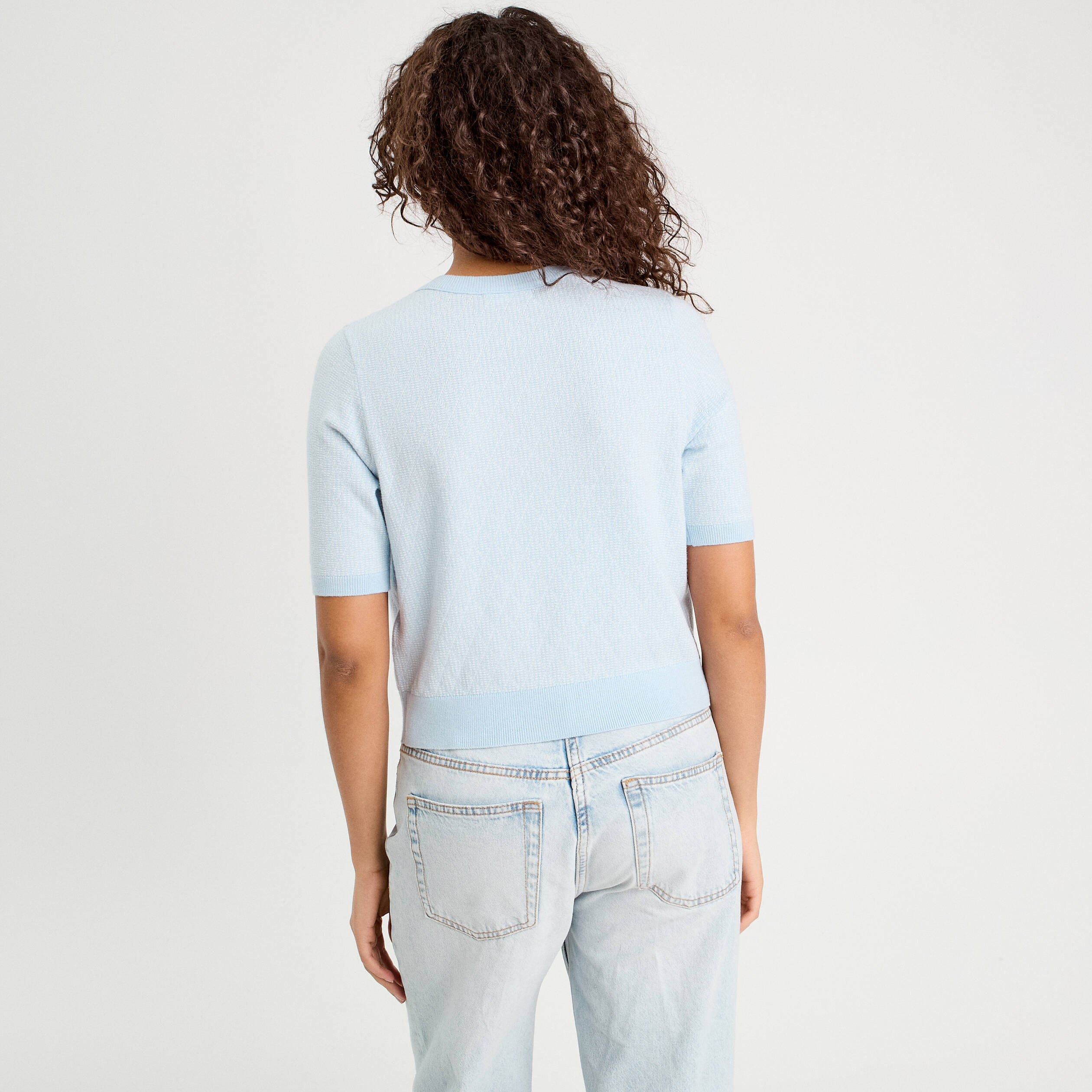 Ensemble gilet et bustier bleu clair femme | Vibs