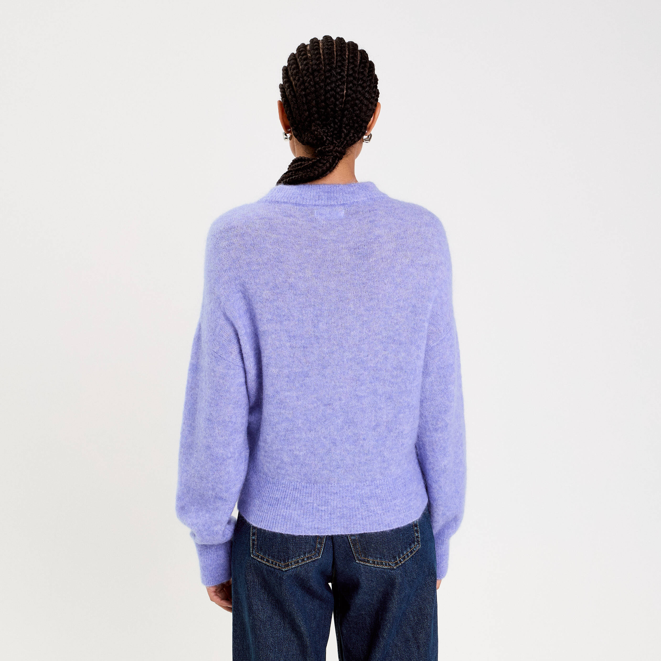 Pull manches longues mauve femme | Vibs