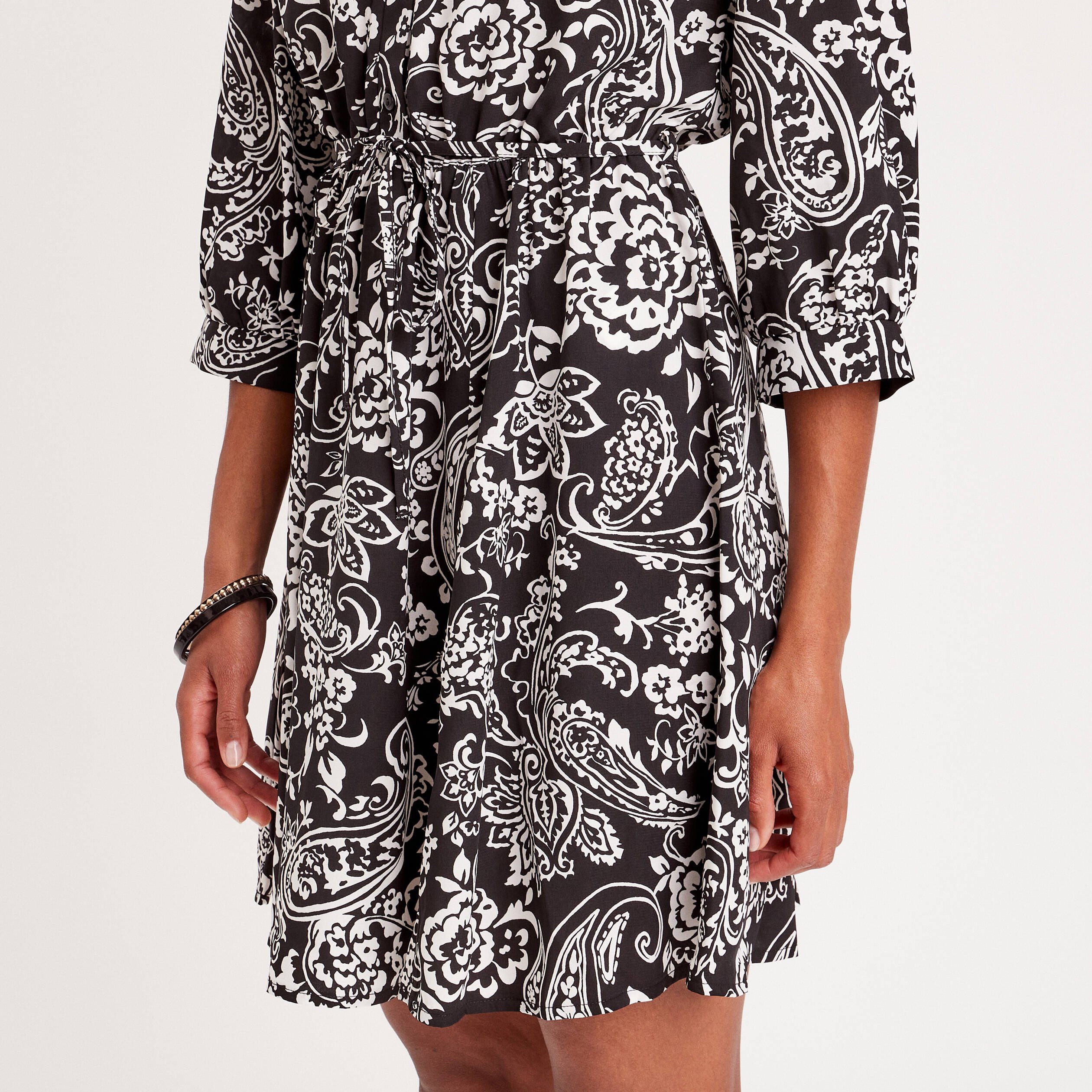 Robe patineuse manches 3/4 noir femme | Vibs